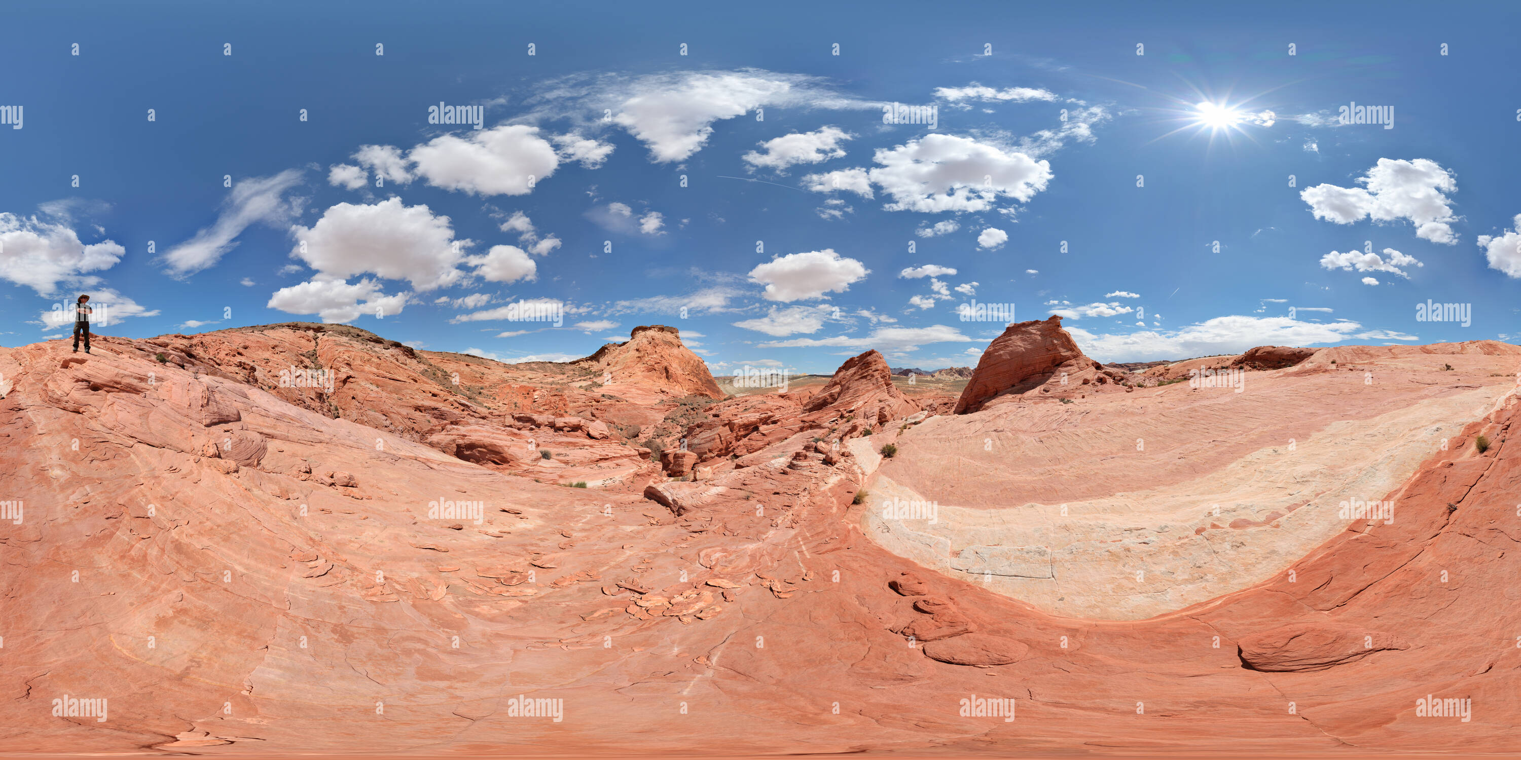 360° view of Banded Aztec Sandstone, Valley of Fire, Nevada, USA - Alamy