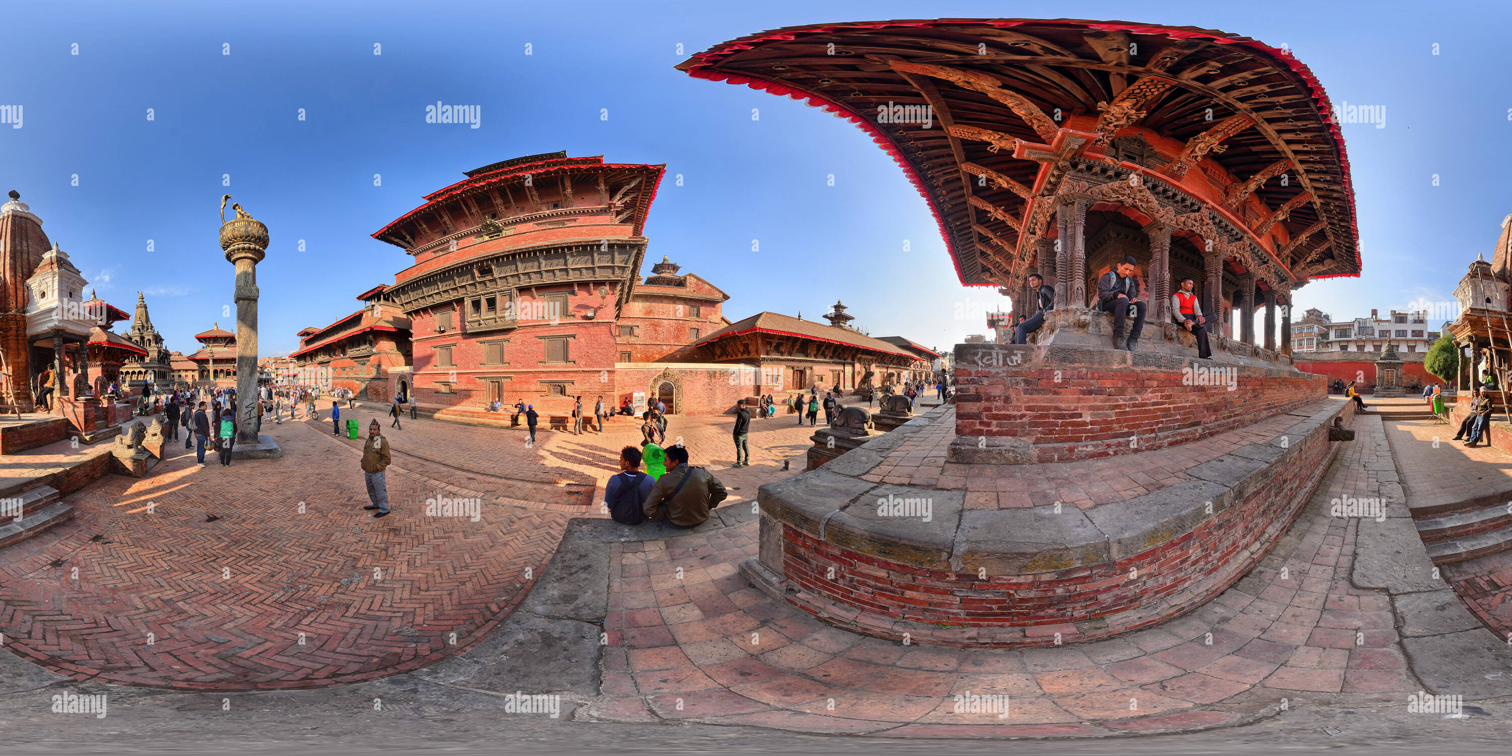 360° view of Patan Durbar Square (Katmandu Center - Alamy