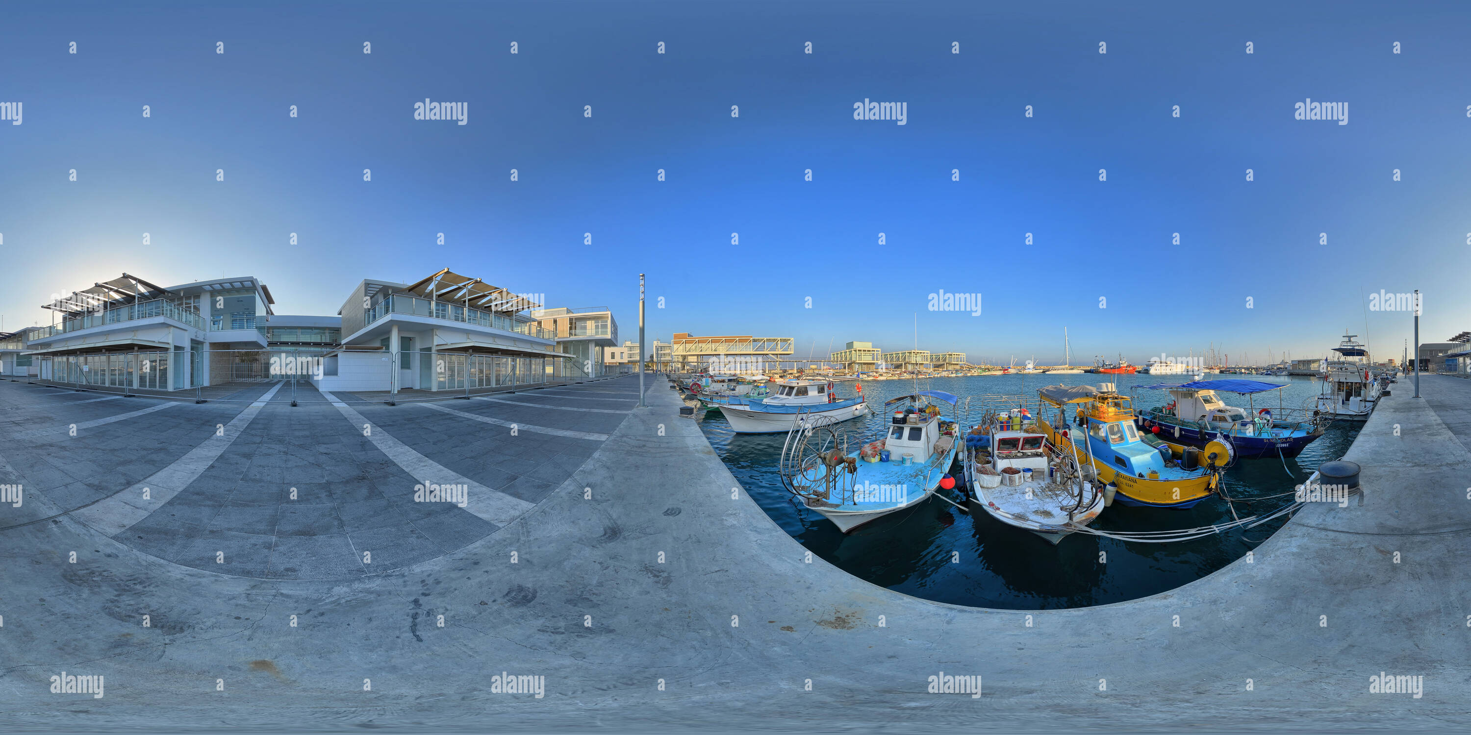 360° view of Limassol Old Port - Alamy