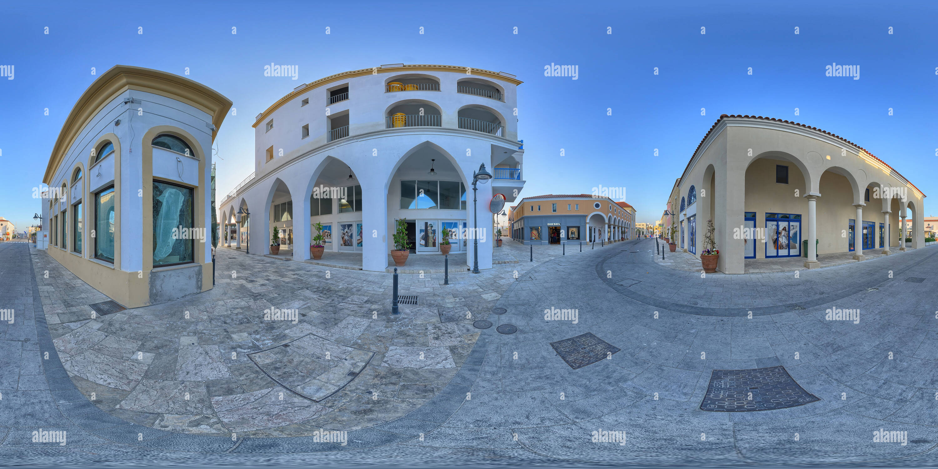 360° view of Limassol Marina street - Alamy