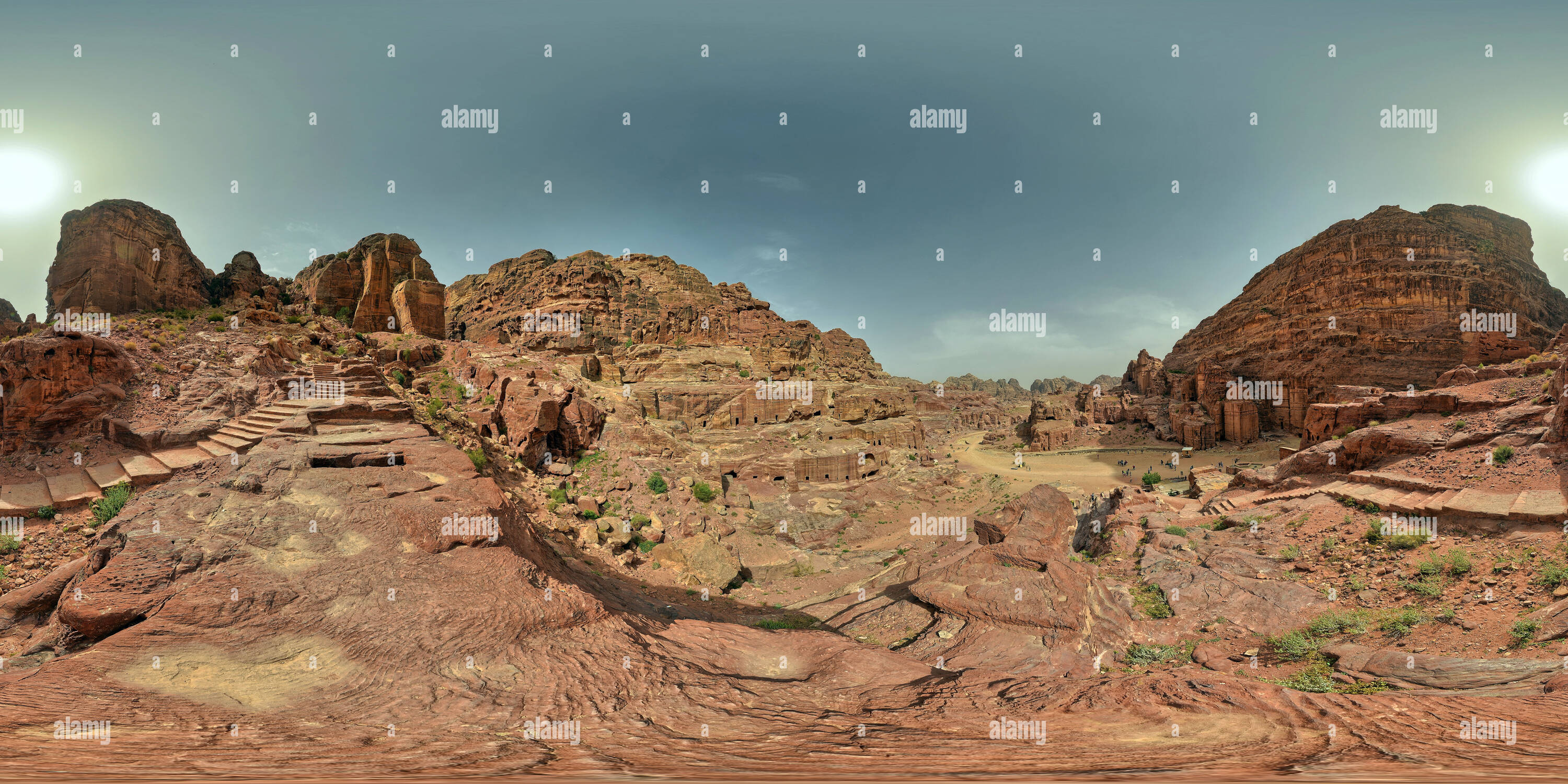 360° view of Street of Facades Petra jordan - Alamy