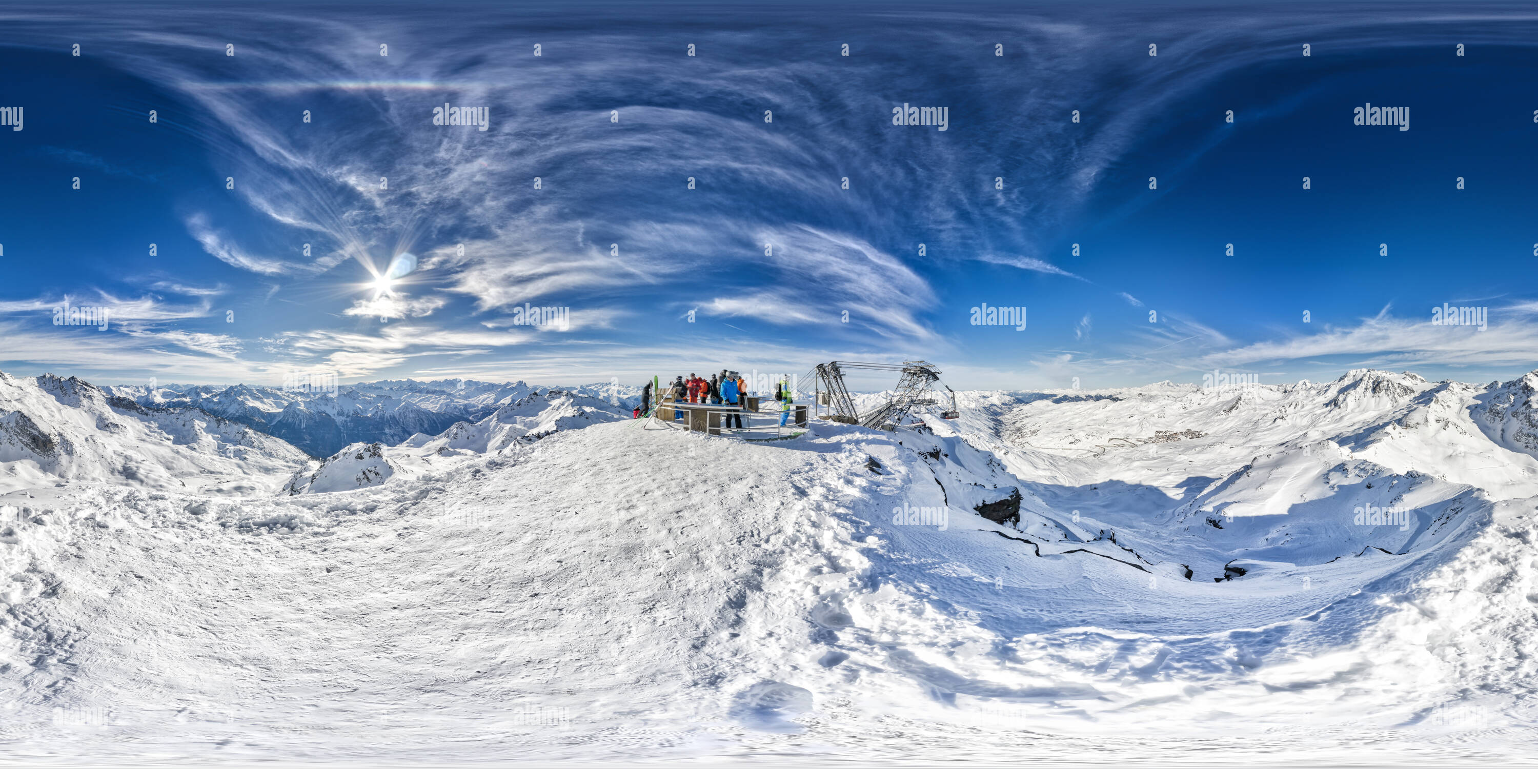 360° view of Cime de Caron - Trois Vallées, Savoie, France - Alamy