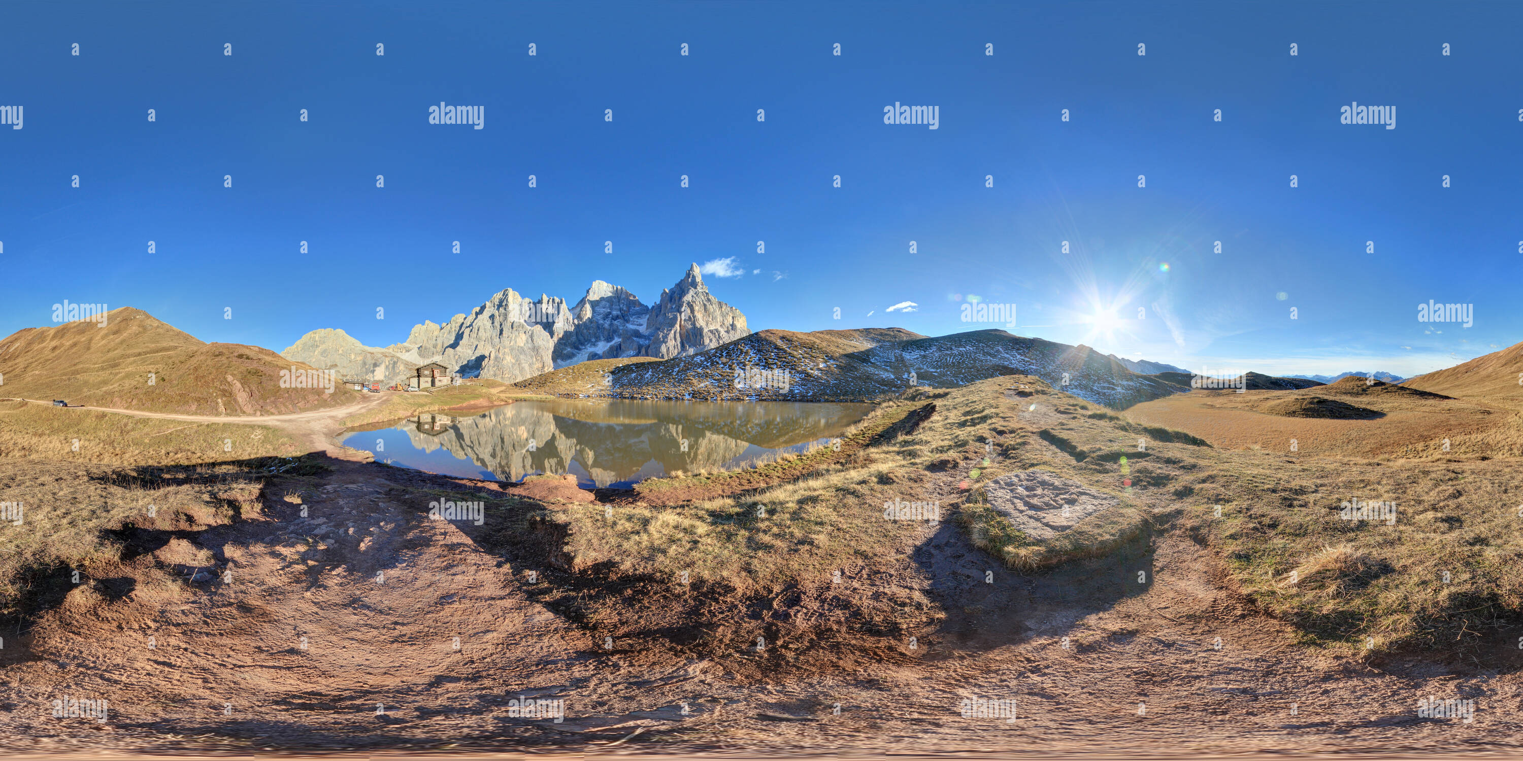 360° view of Baita Segantini - Passo Rolle - Alamy