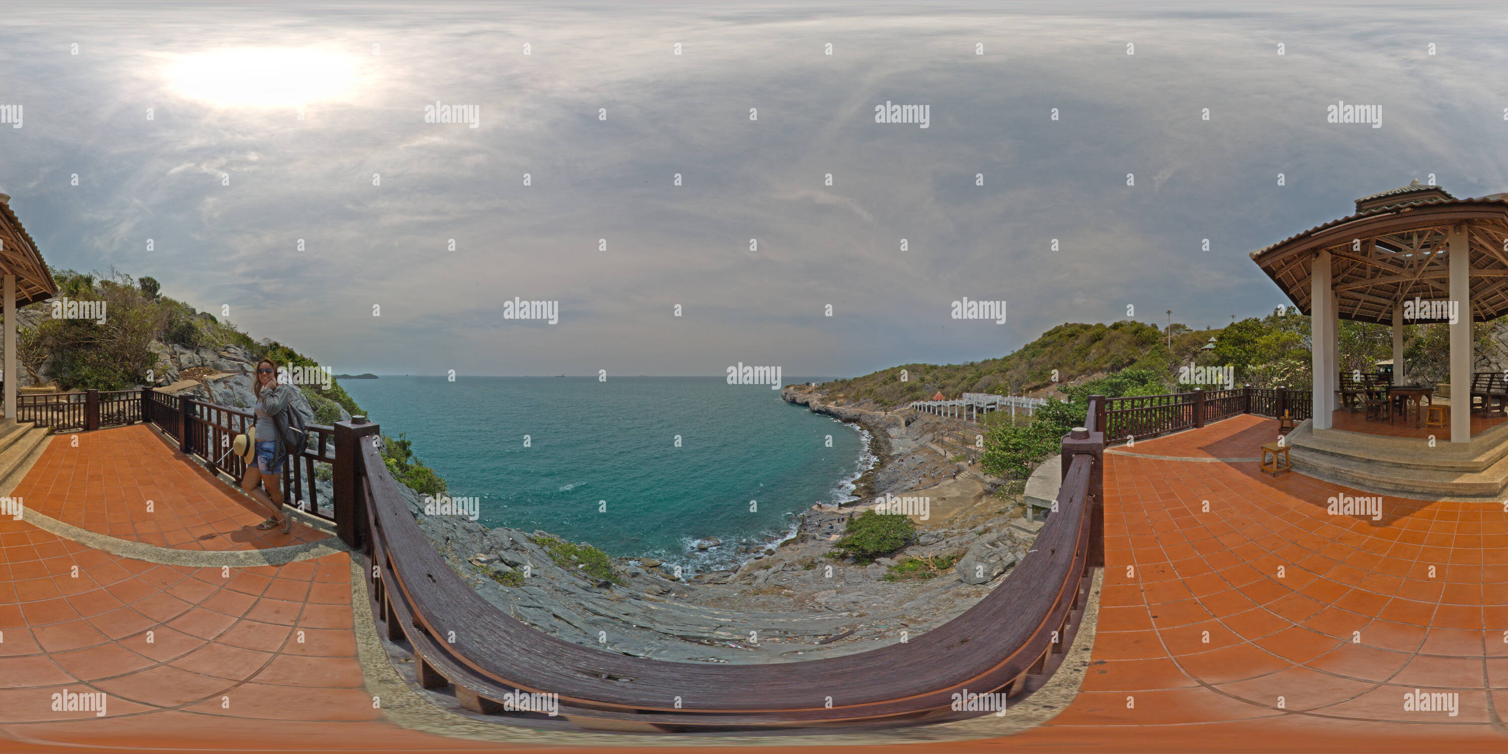 360° view of Chong Khao Khat, Wachirawut Bridge, Ko Sichang, Chon Buri ...