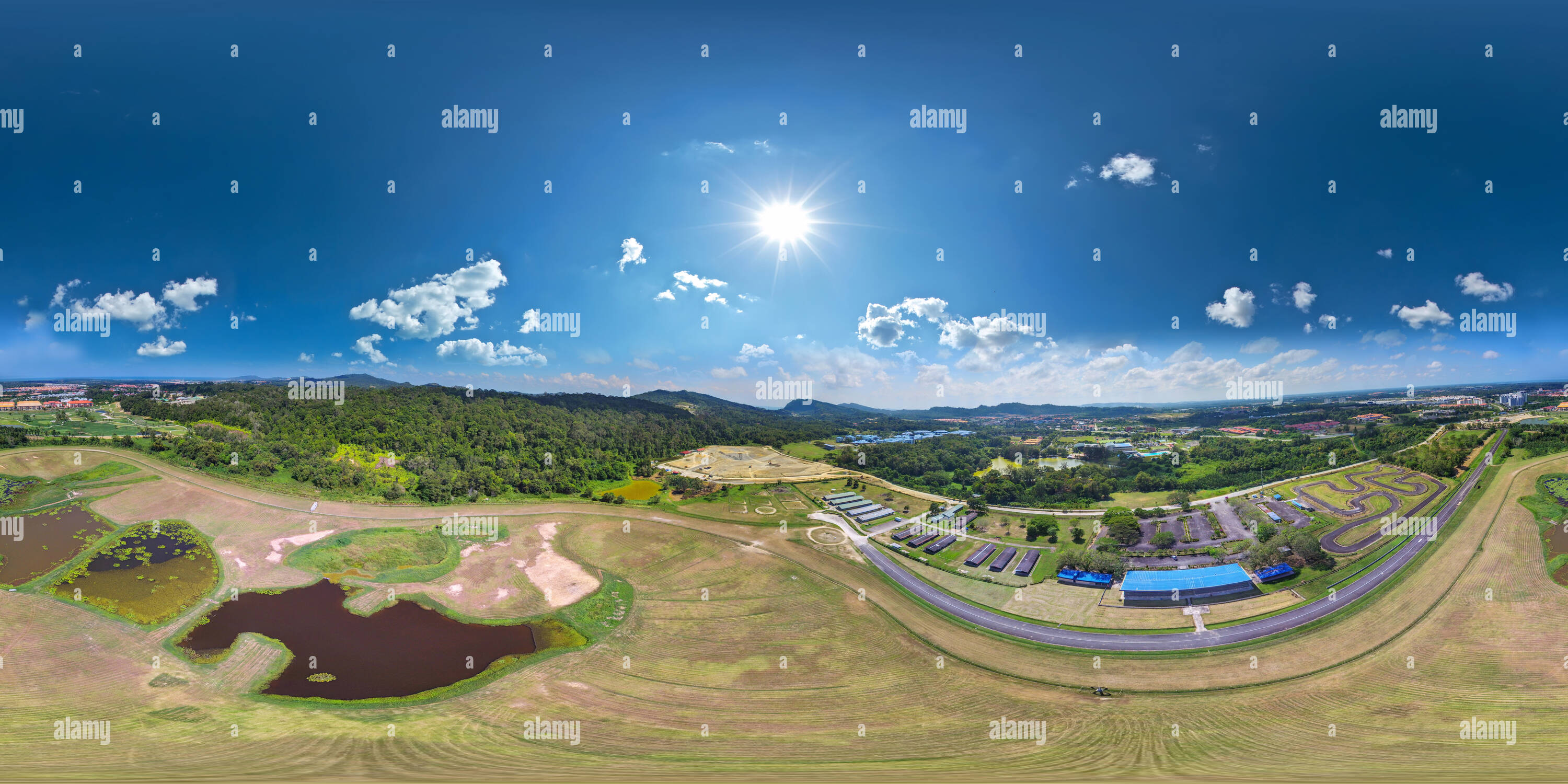 360° view of Aerial view of Sandakan Turf Club, Sandakan, Sabah ...