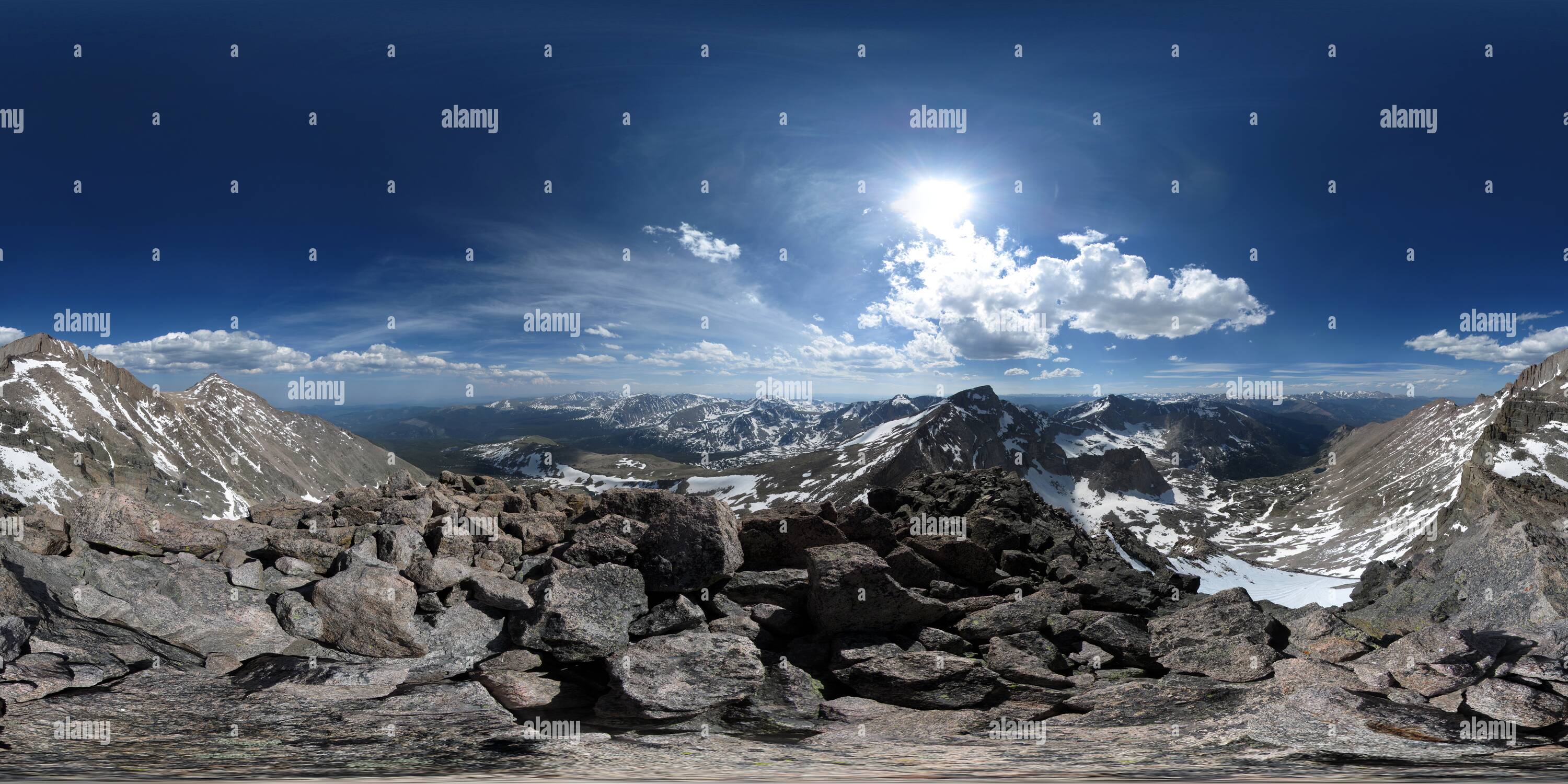 360° view of Pagoda Mountain (13497'/4114m) summit - Alamy