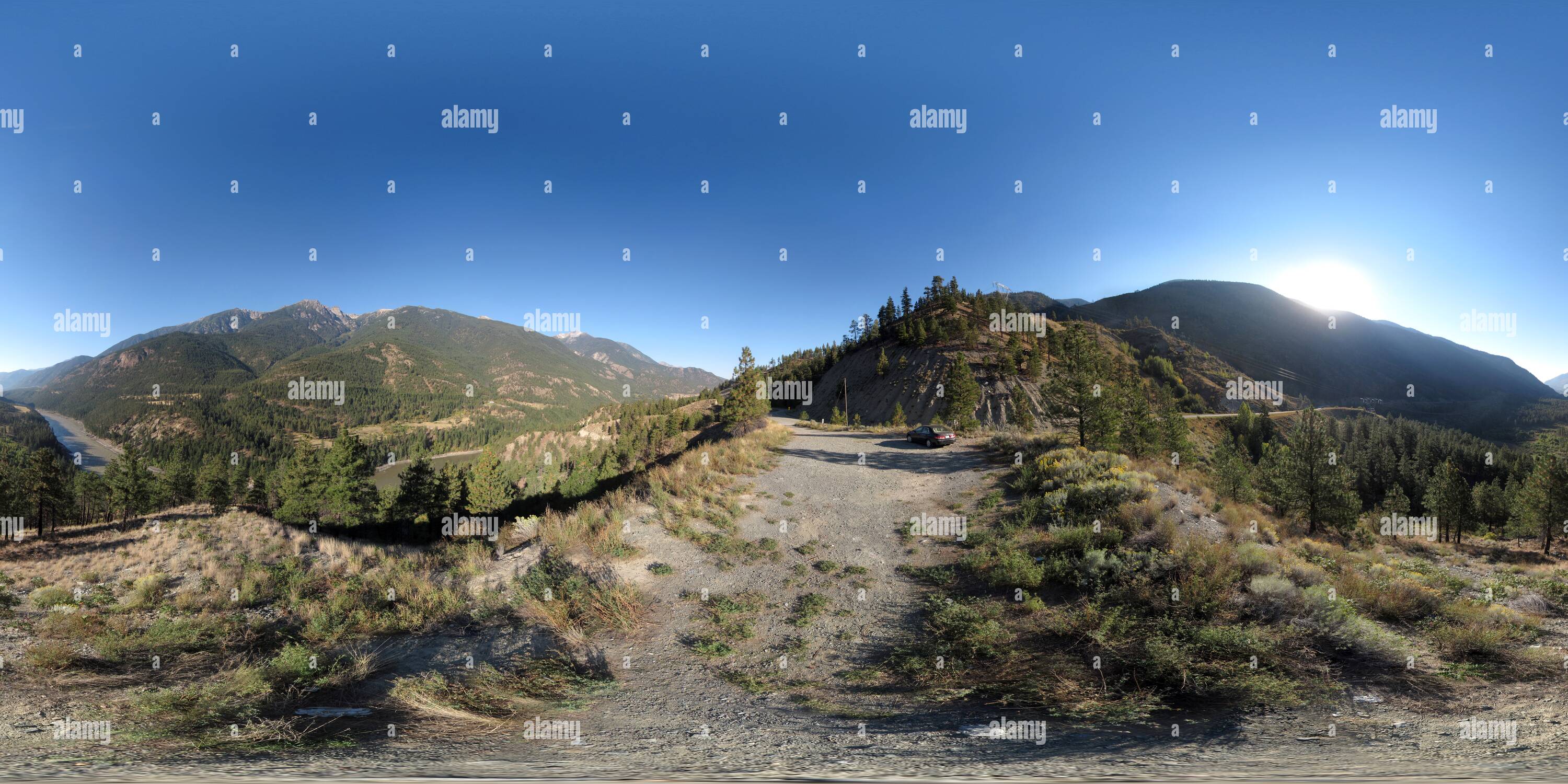 360° view of Fraser River Canyon - Alamy
