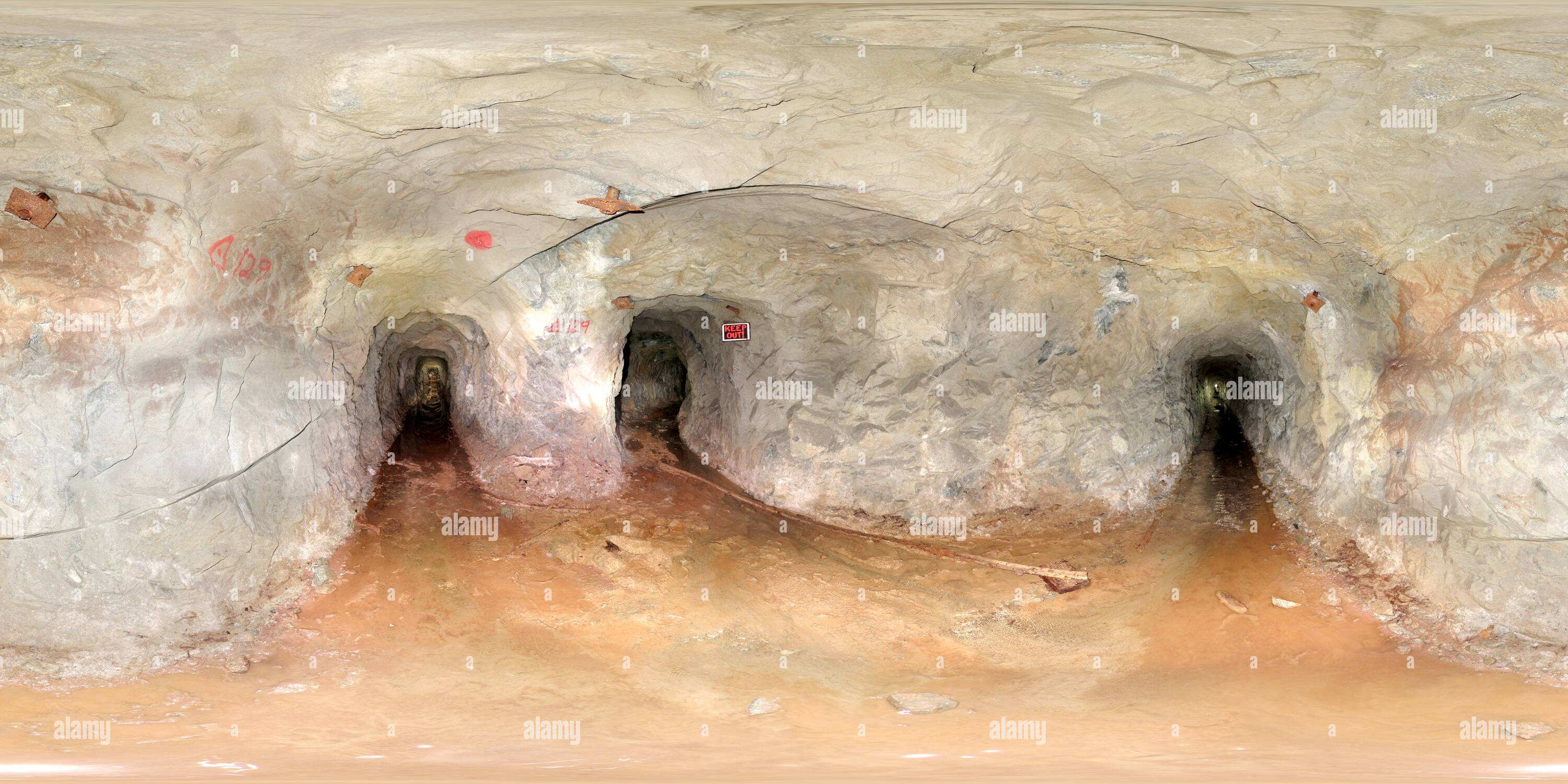 360° view of Houghton Mine - K Crosscut "Keep Out" drift - Alamy