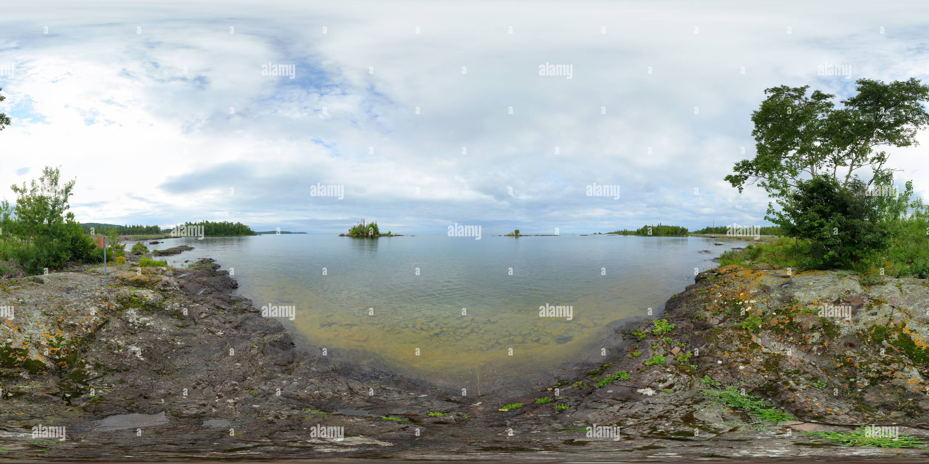 360° view of Lake Superior near Mamainse Point - Alamy