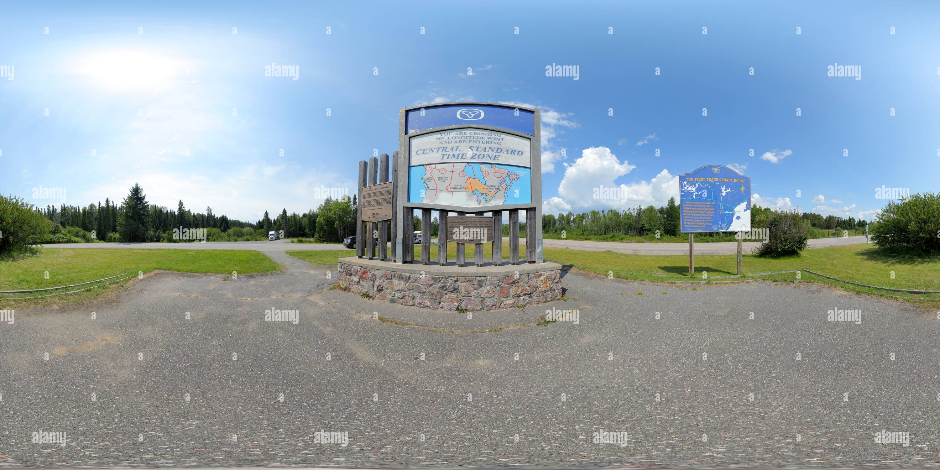 360 View Of Central Time Zone Marker Alamy