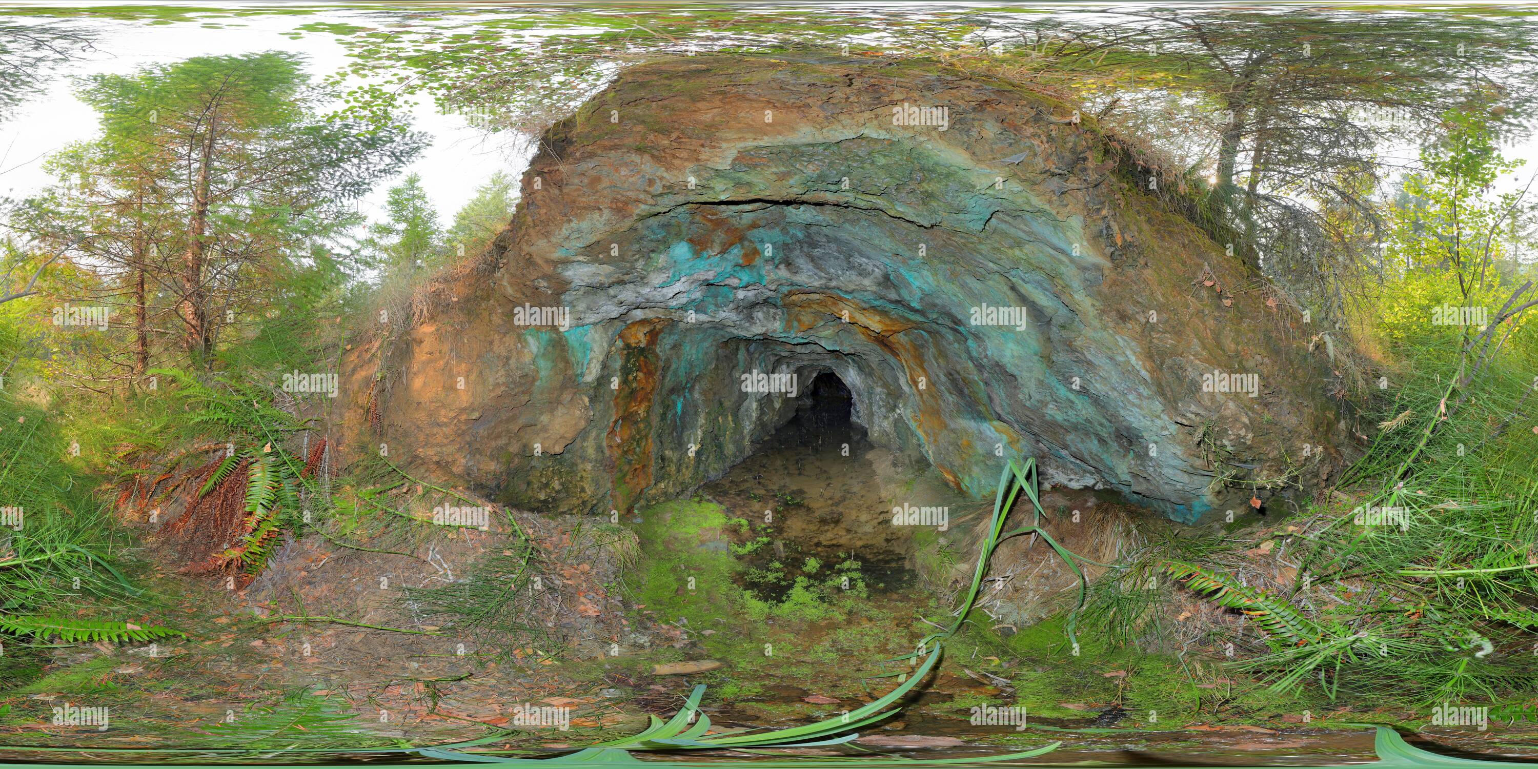 360° view of Abandoned copper mine entrance - Alamy