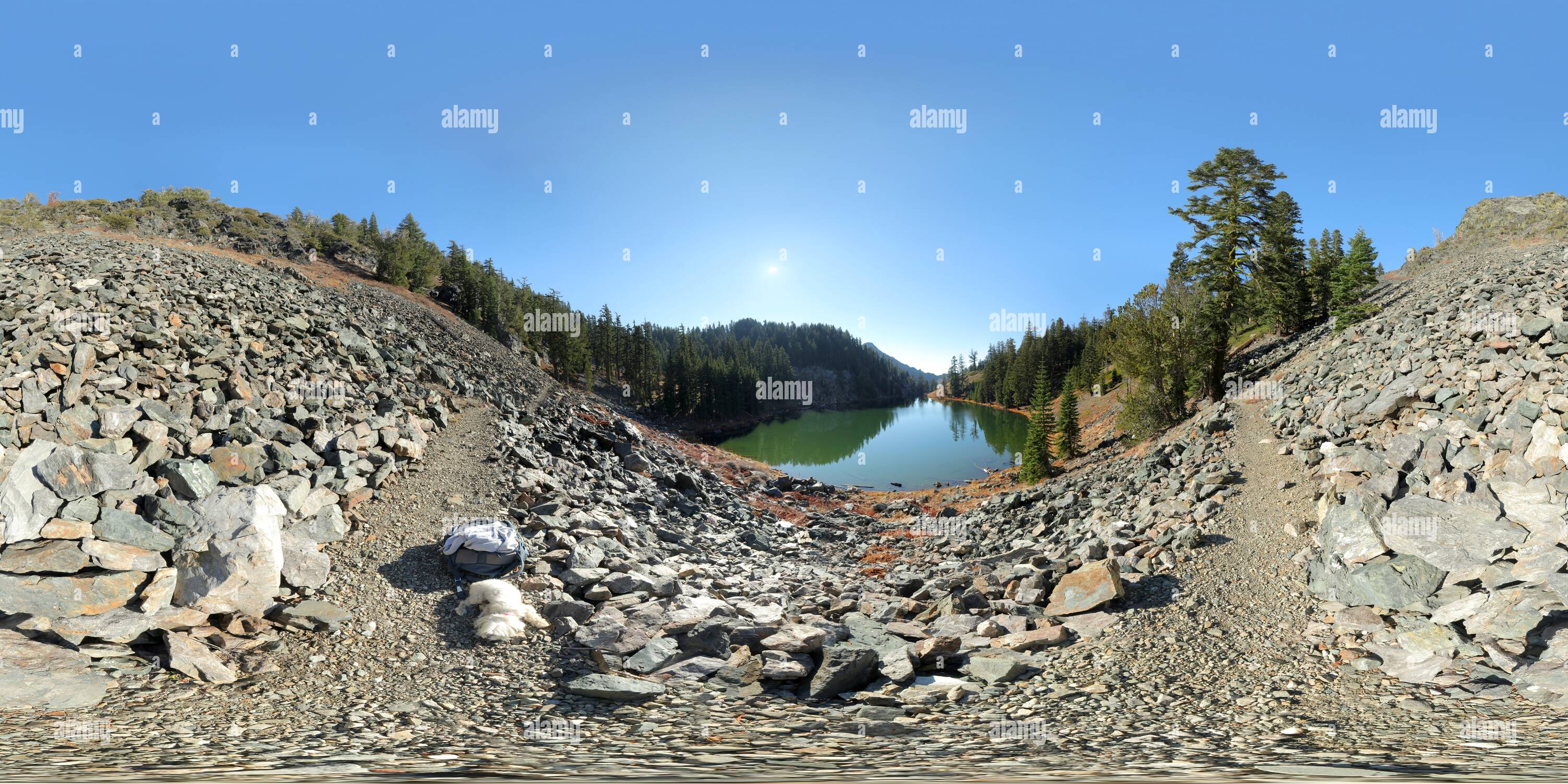 360° view of Upper Wright Lake - Alamy