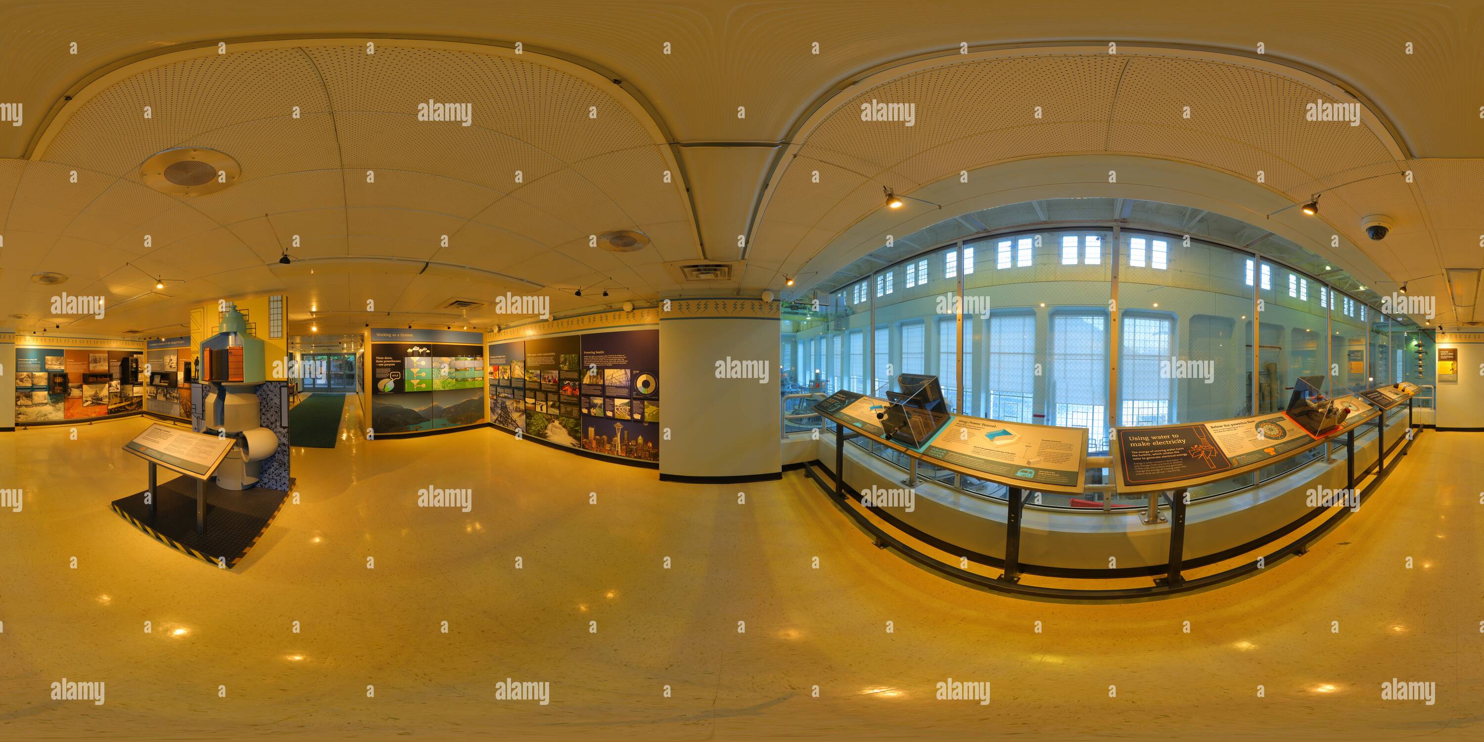 360° view of Gorge Powerhouse (interior - Alamy