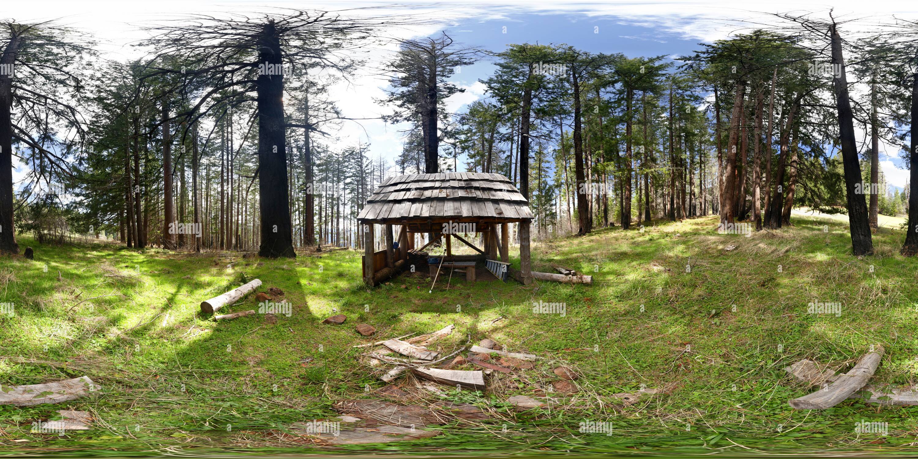 360° view of Bunchgrass Meadows Shelter - Alamy