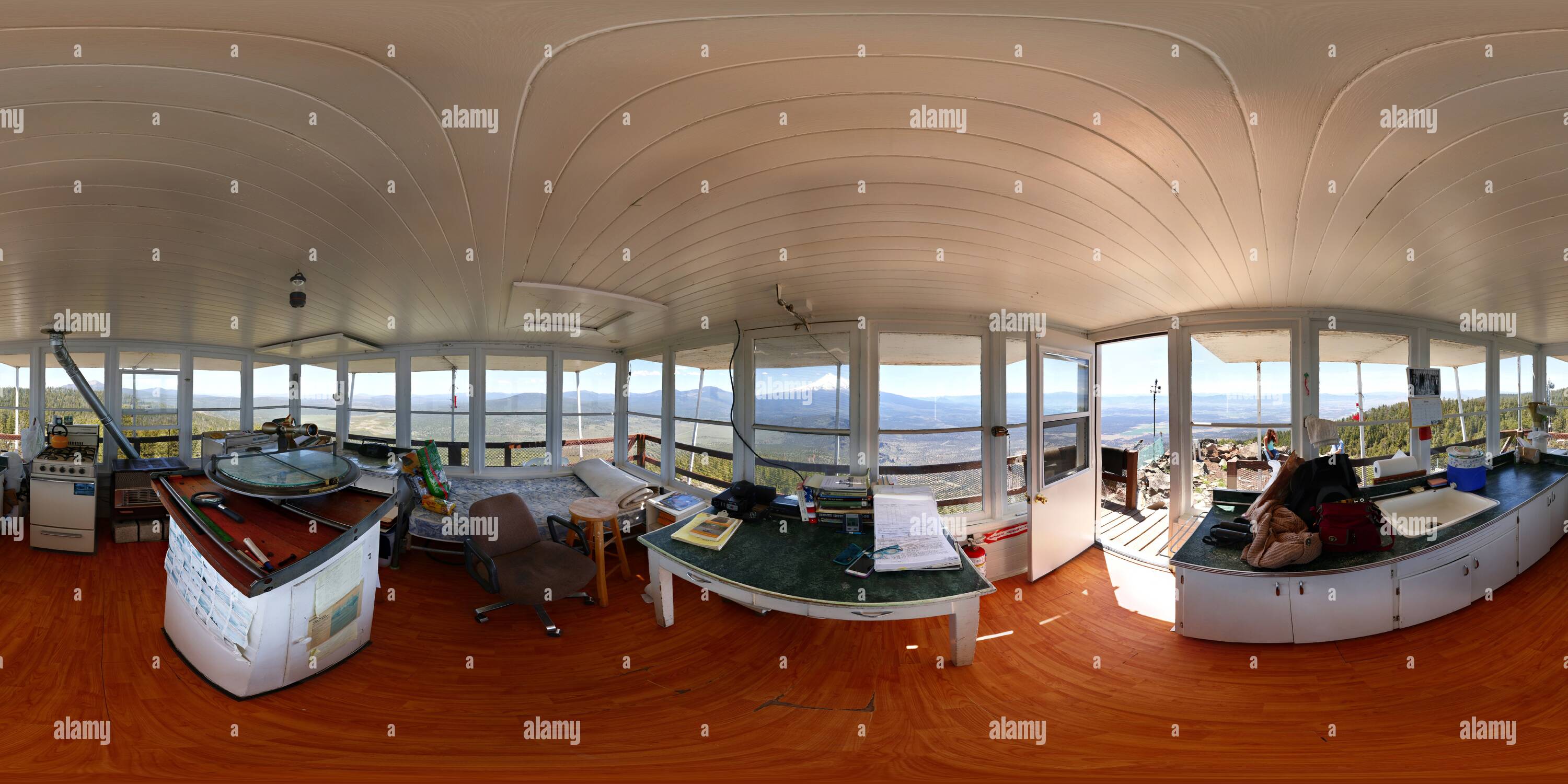 Fire lookout interior hi-res stock photography and images - Alamy