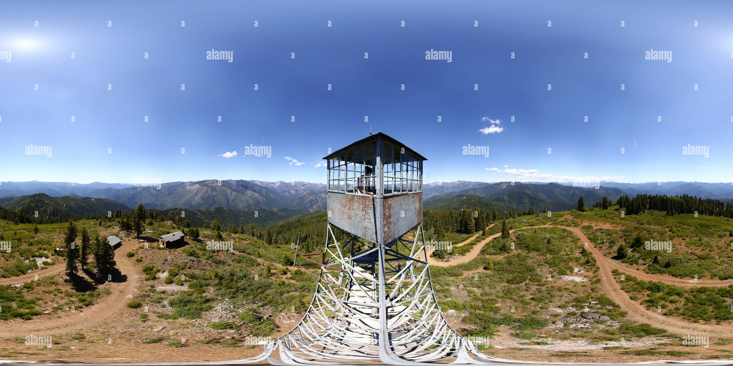 360° view of Blue Ridge fire lookout (exterior - Alamy