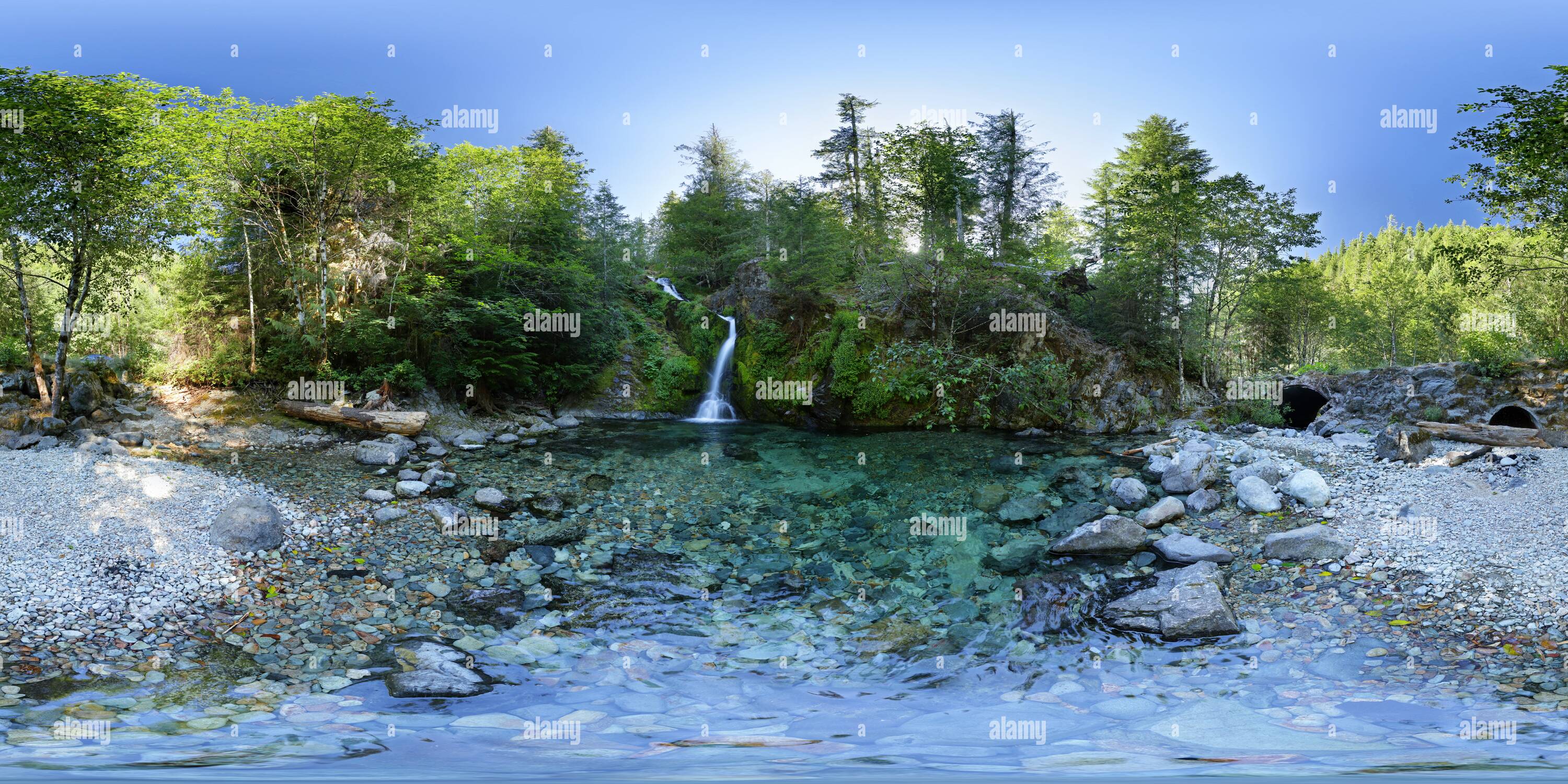 360° view of Sullivan Creek Falls - Alamy