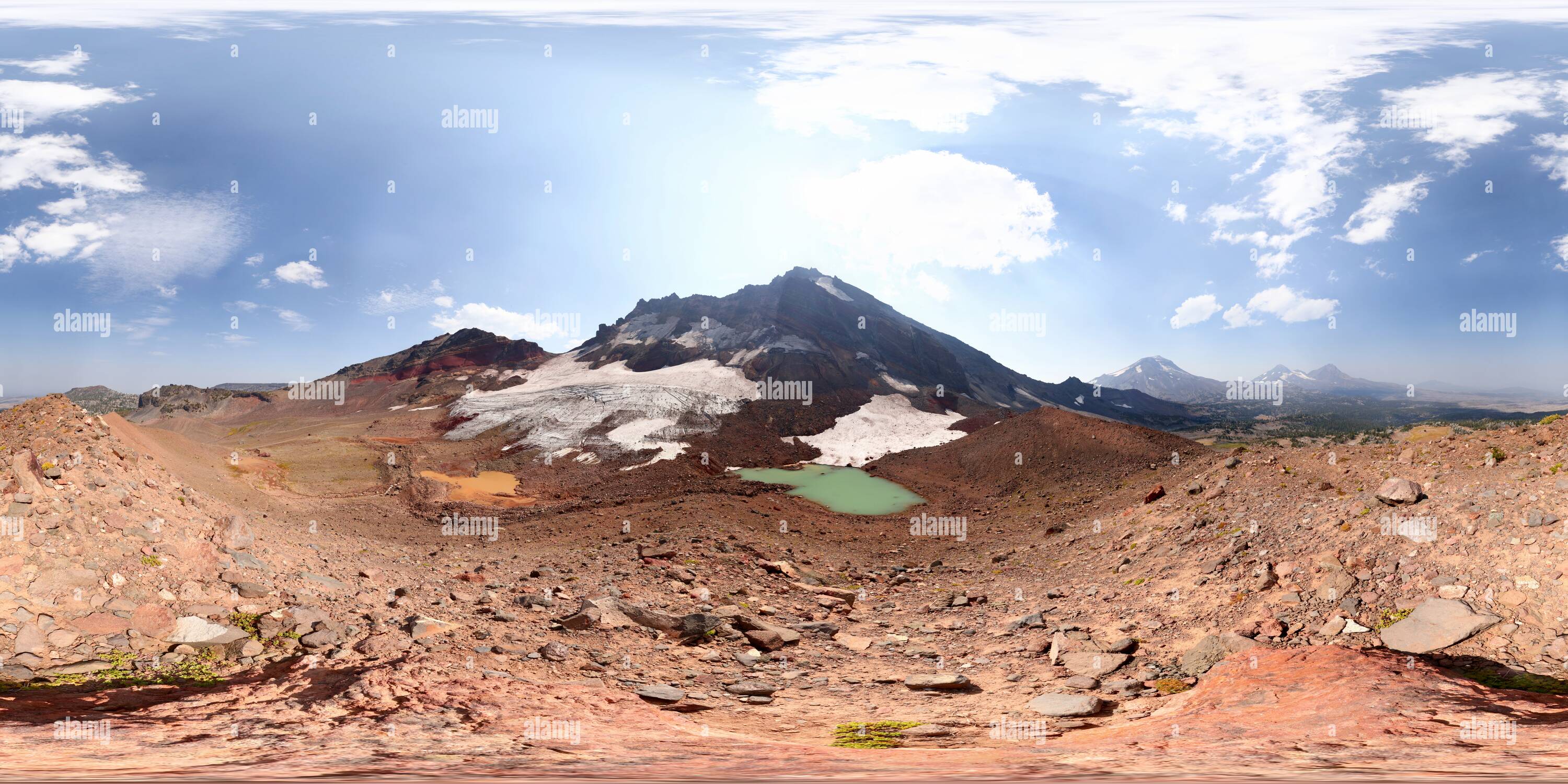 360° view of Bend Glacier & tarns - Alamy