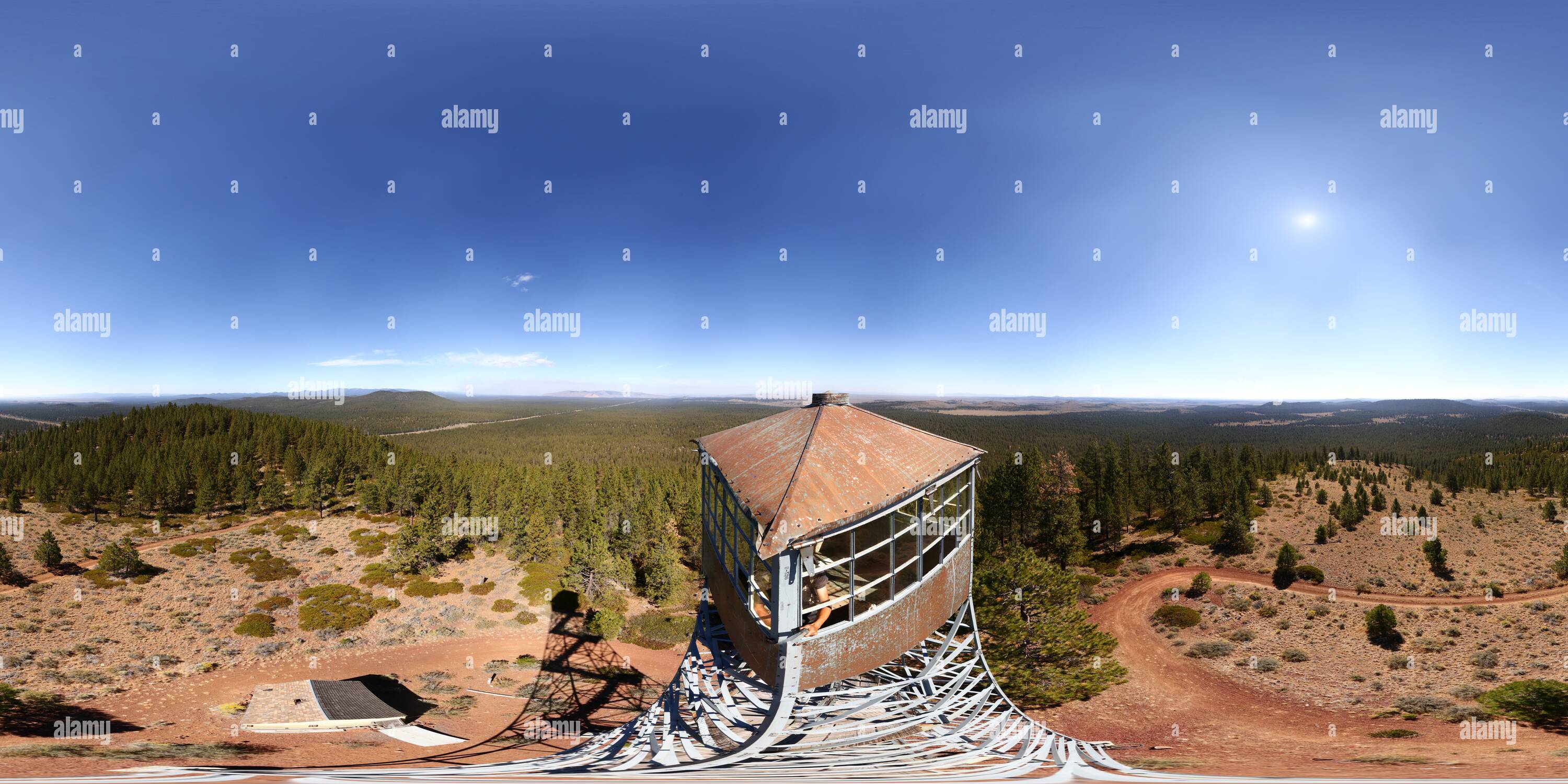 360° view of Fox Butte fire lookout (exterior - Alamy