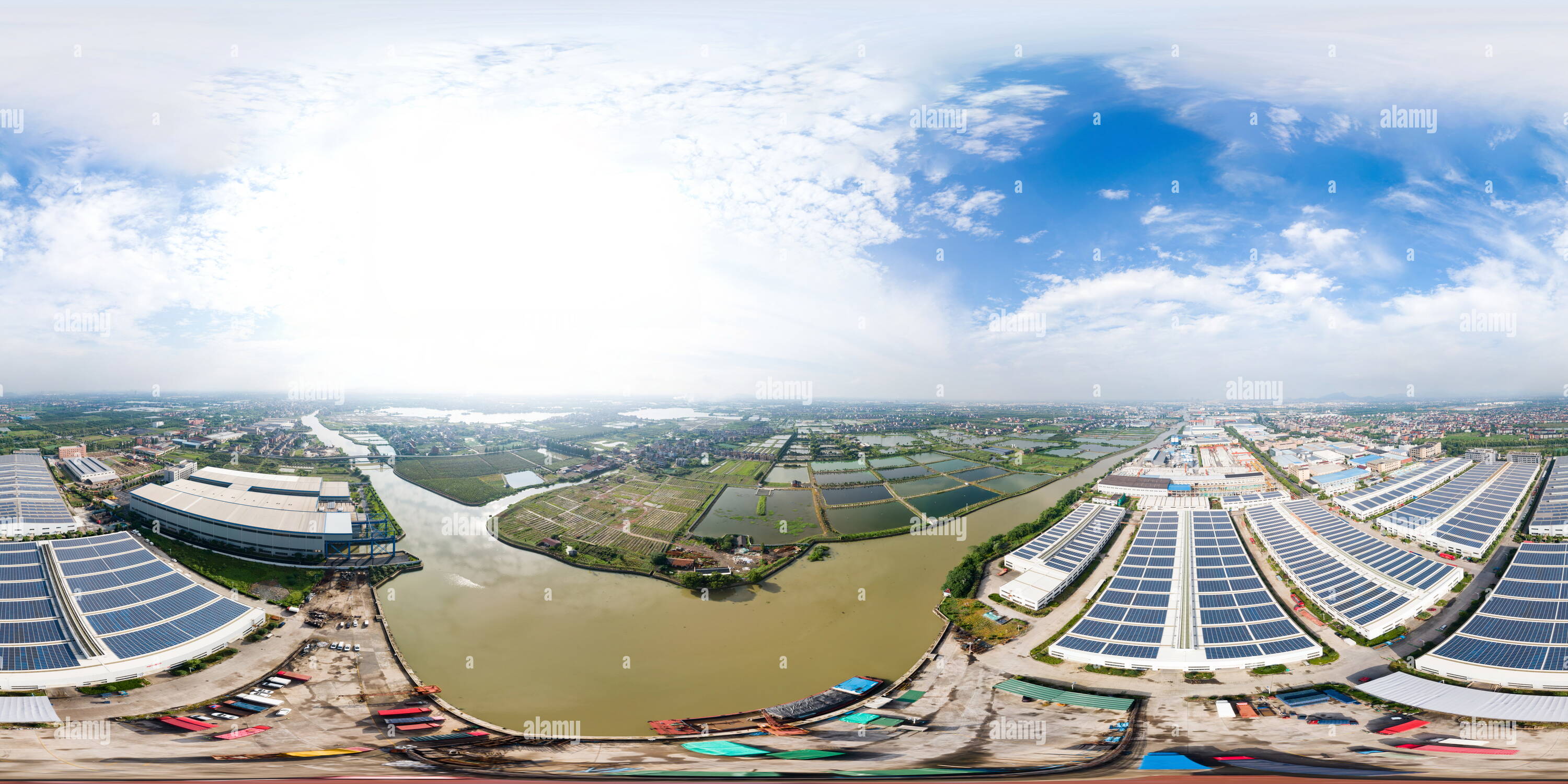 360° view of Dongtang Industrial Area - Alamy