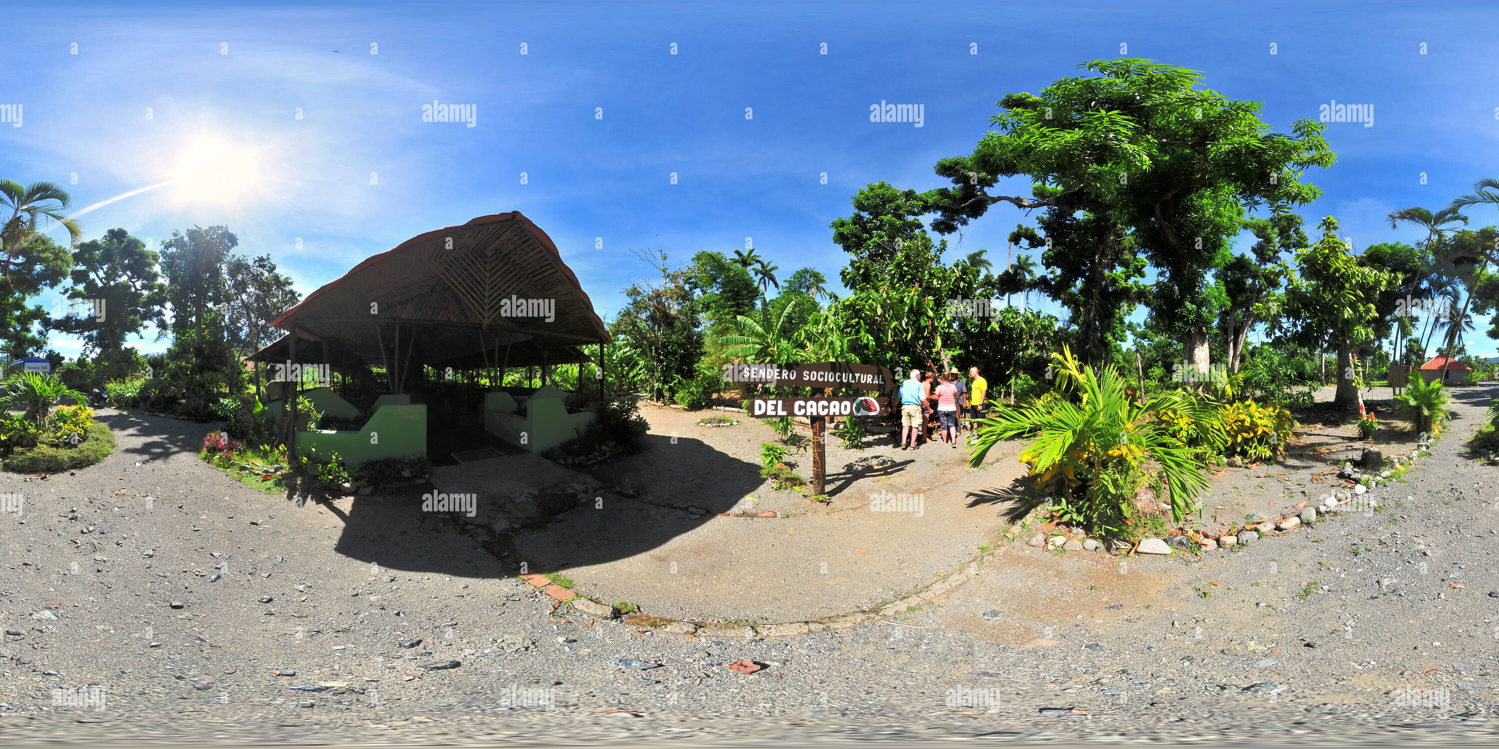 360° view of Cuba - Baracoa, Restaurant Del Cacao - Alamy