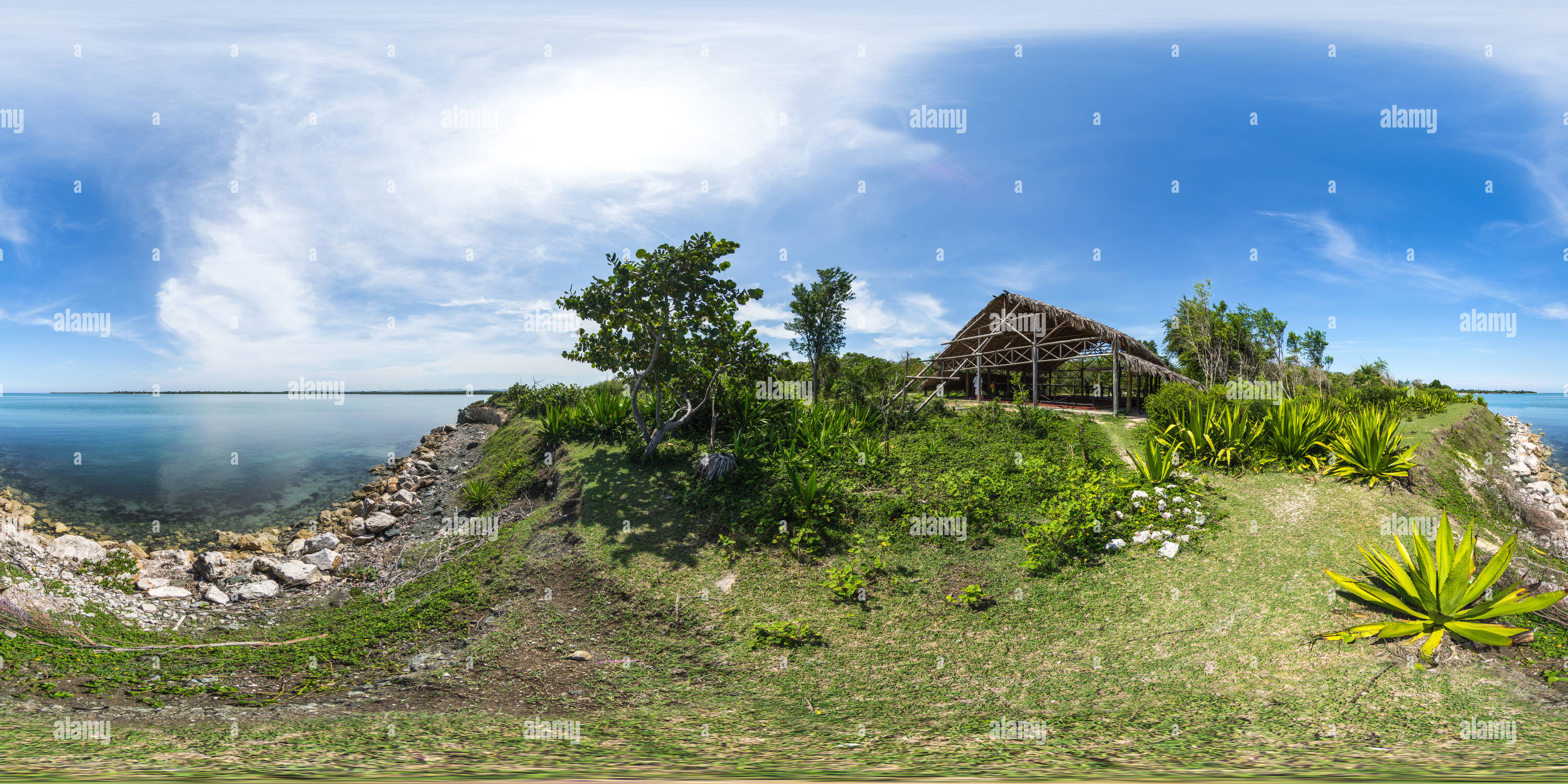 360° view of The place where Christopher Columbus landed in Cuba - Alamy