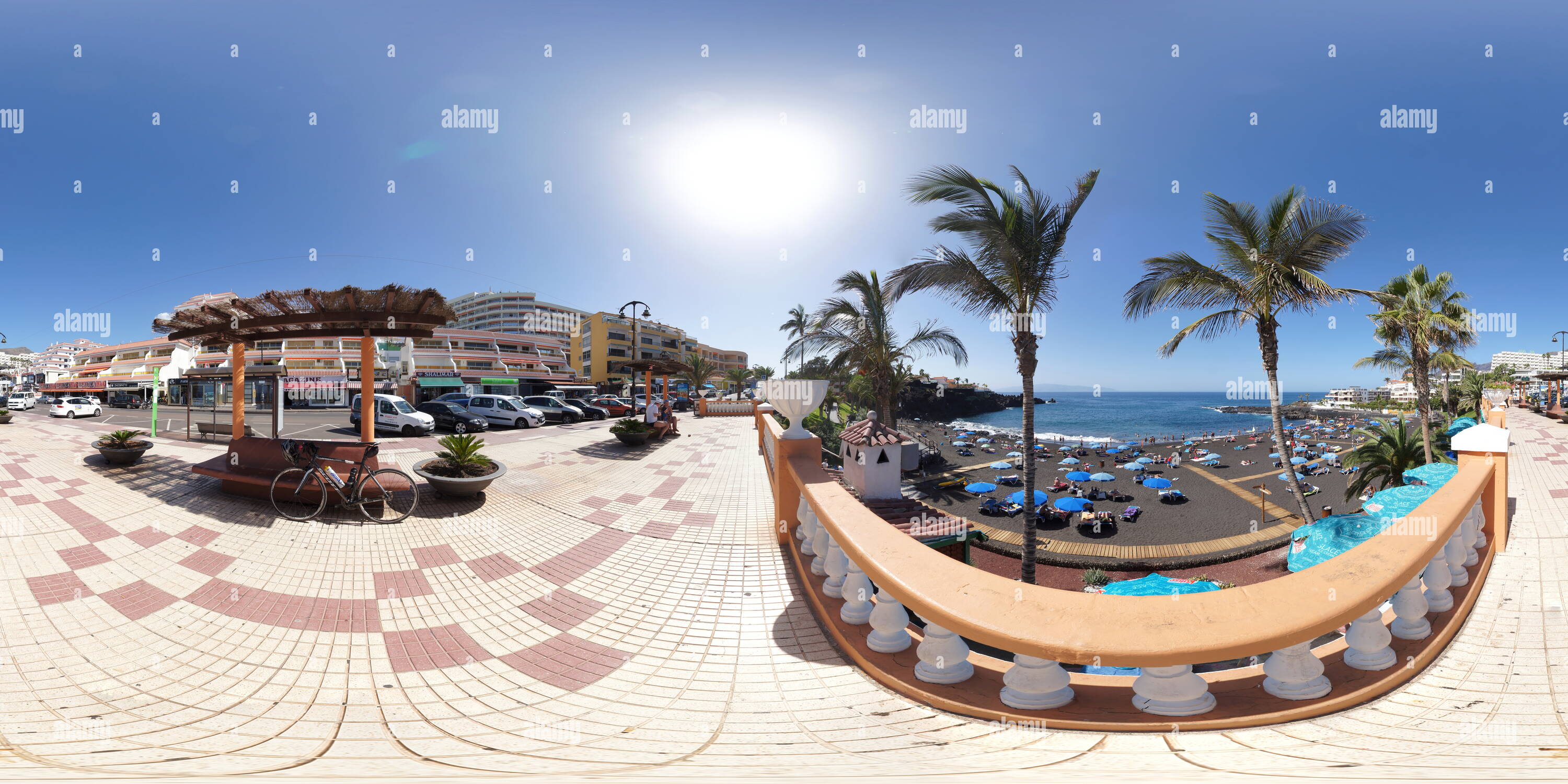 360° view of Spain Tenerife Playa La Arena Black Beach - Alamy