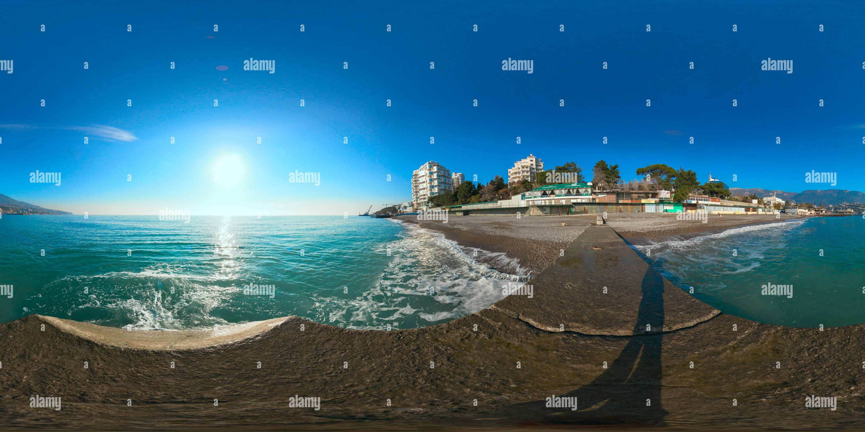 360° view of Yalta city beach - Alamy