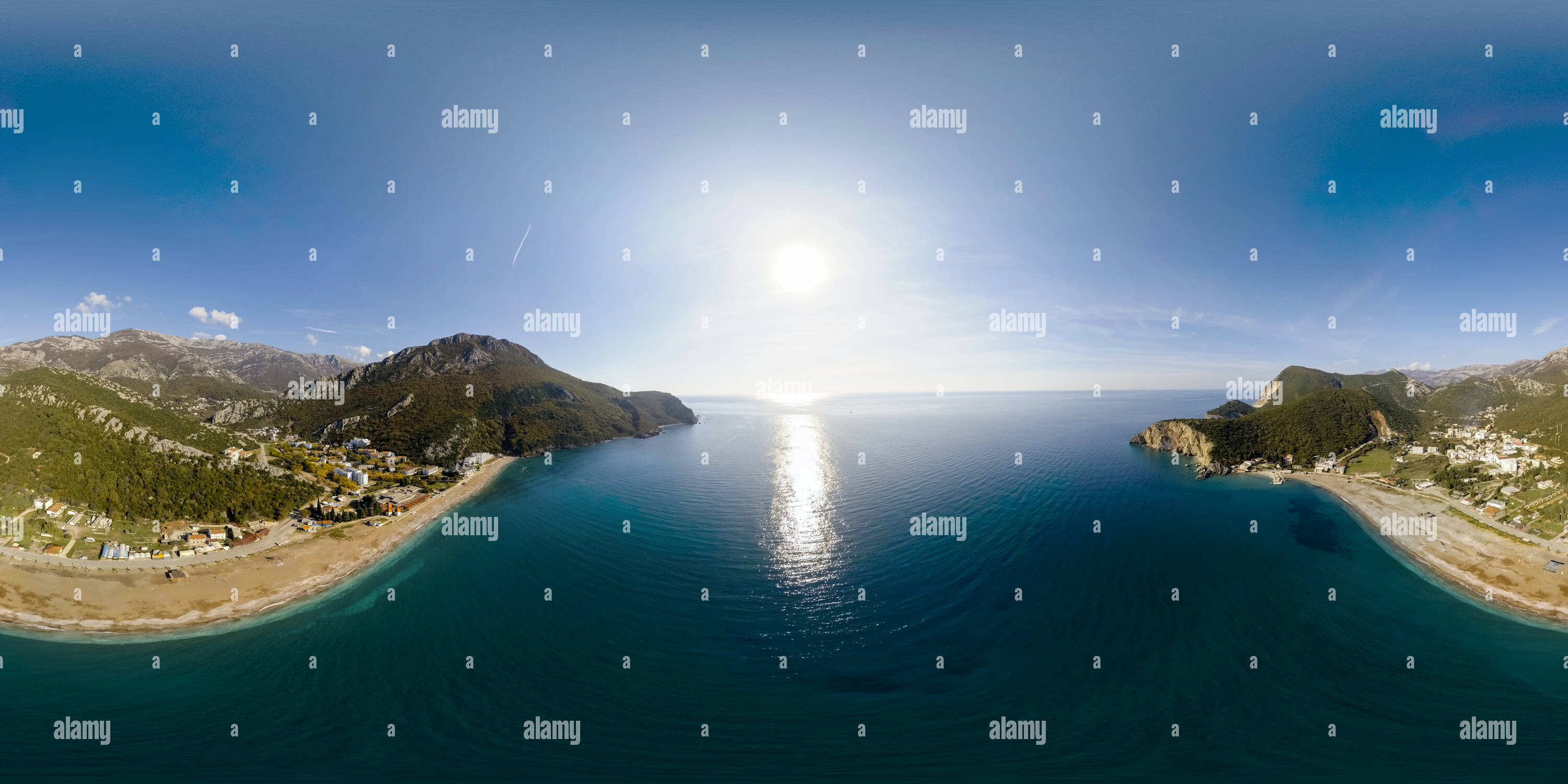 360° view of Čanj - Montenegro Aerial Panorama - Alamy