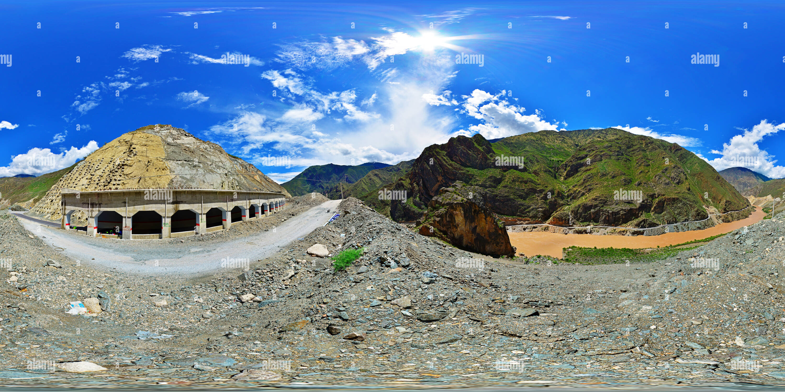 360° view of 20140716jinsha River Valley Shangri La - Alamy