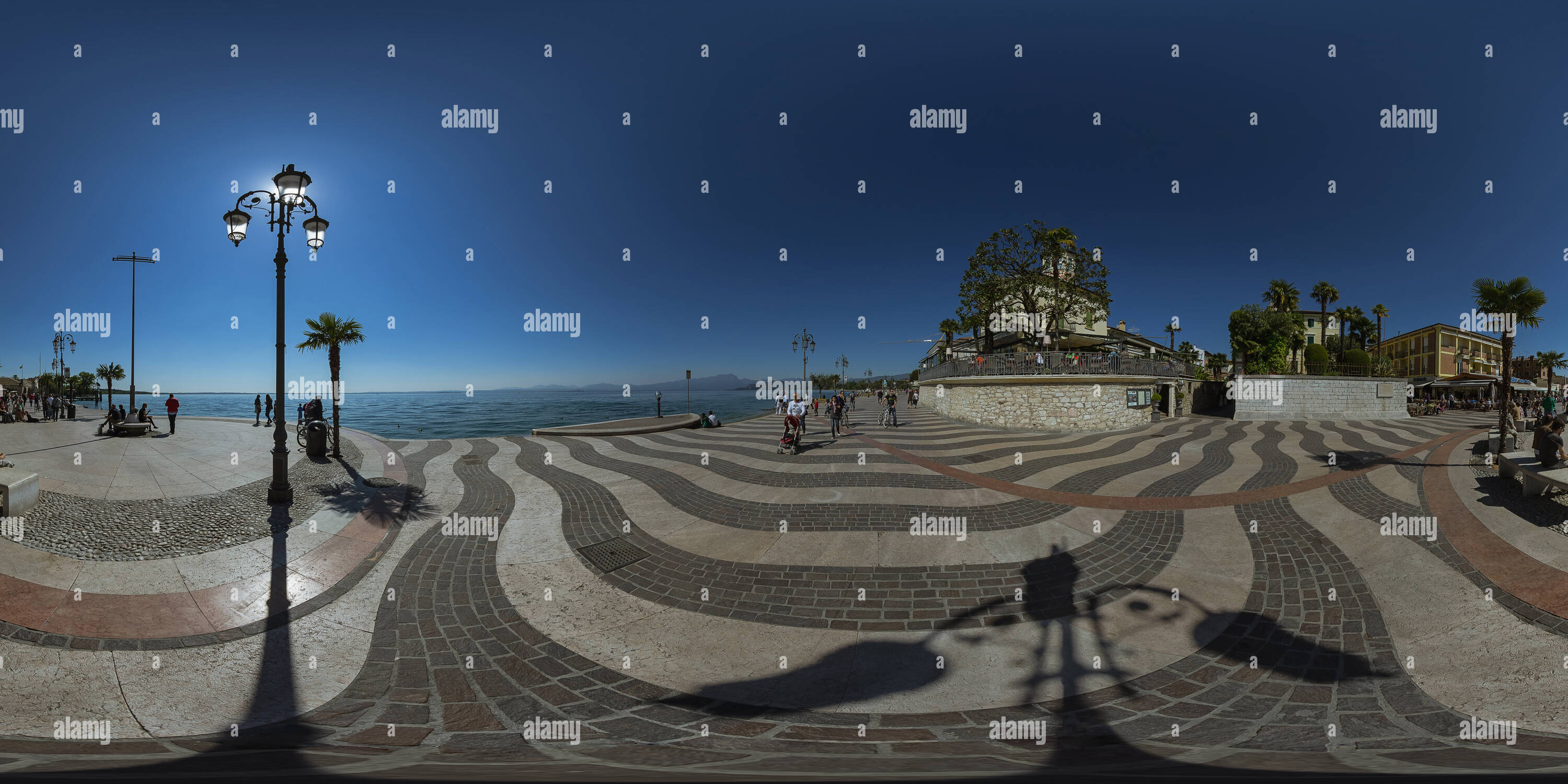 360° view of Lazise - lakeside promenade - Alamy