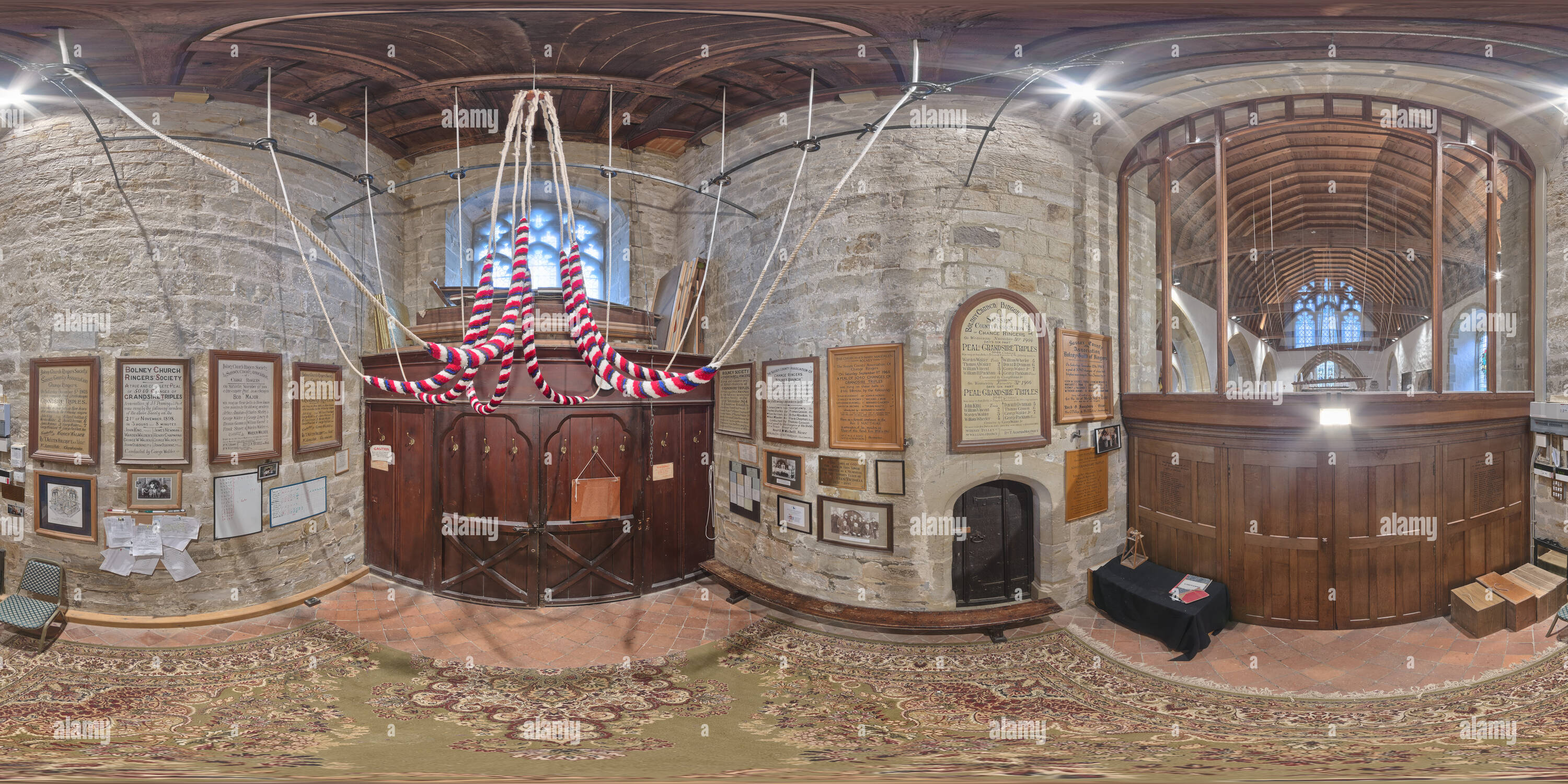 360° view of Tower entrance of St Mary Magdalene church, Bolney - Alamy