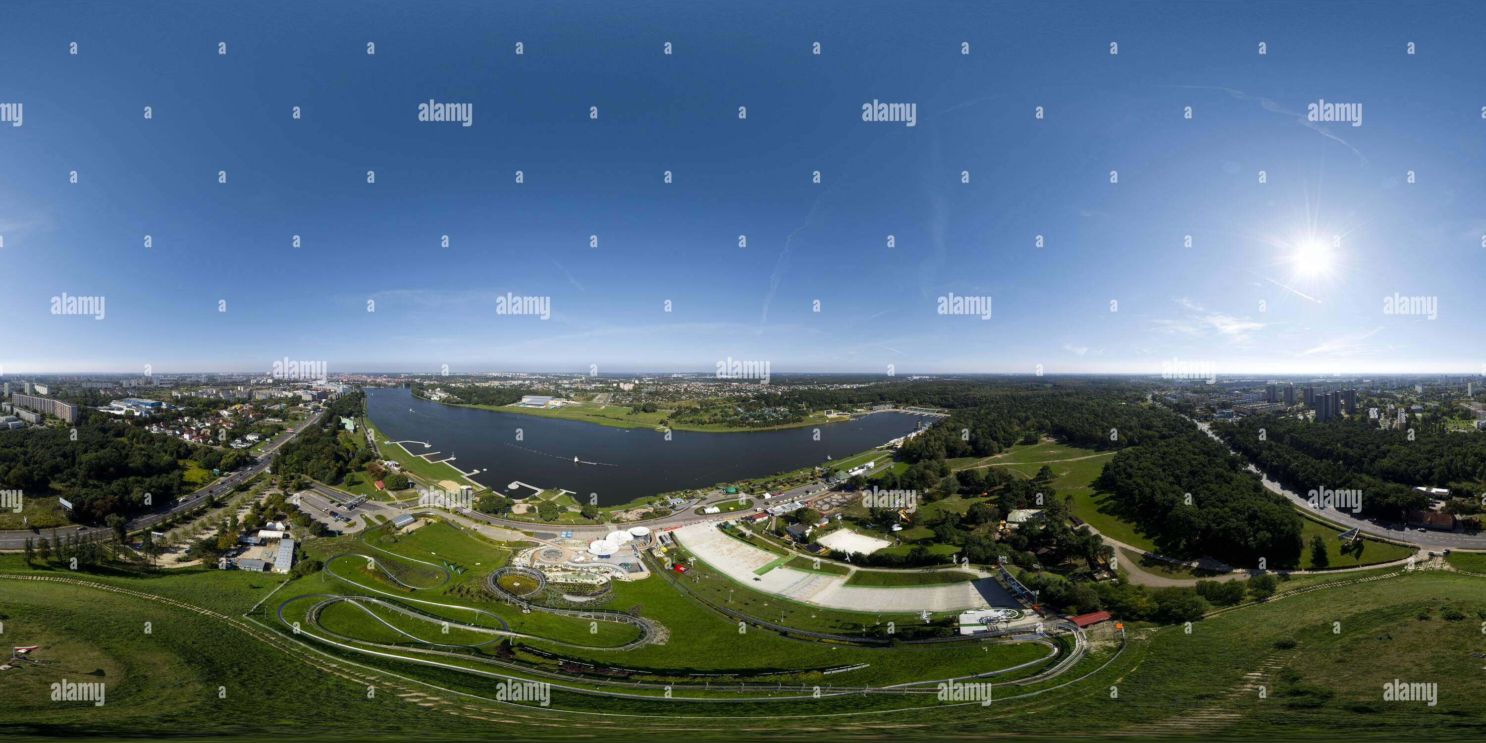 360° view of Malta Lake bird's eye view - Alamy
