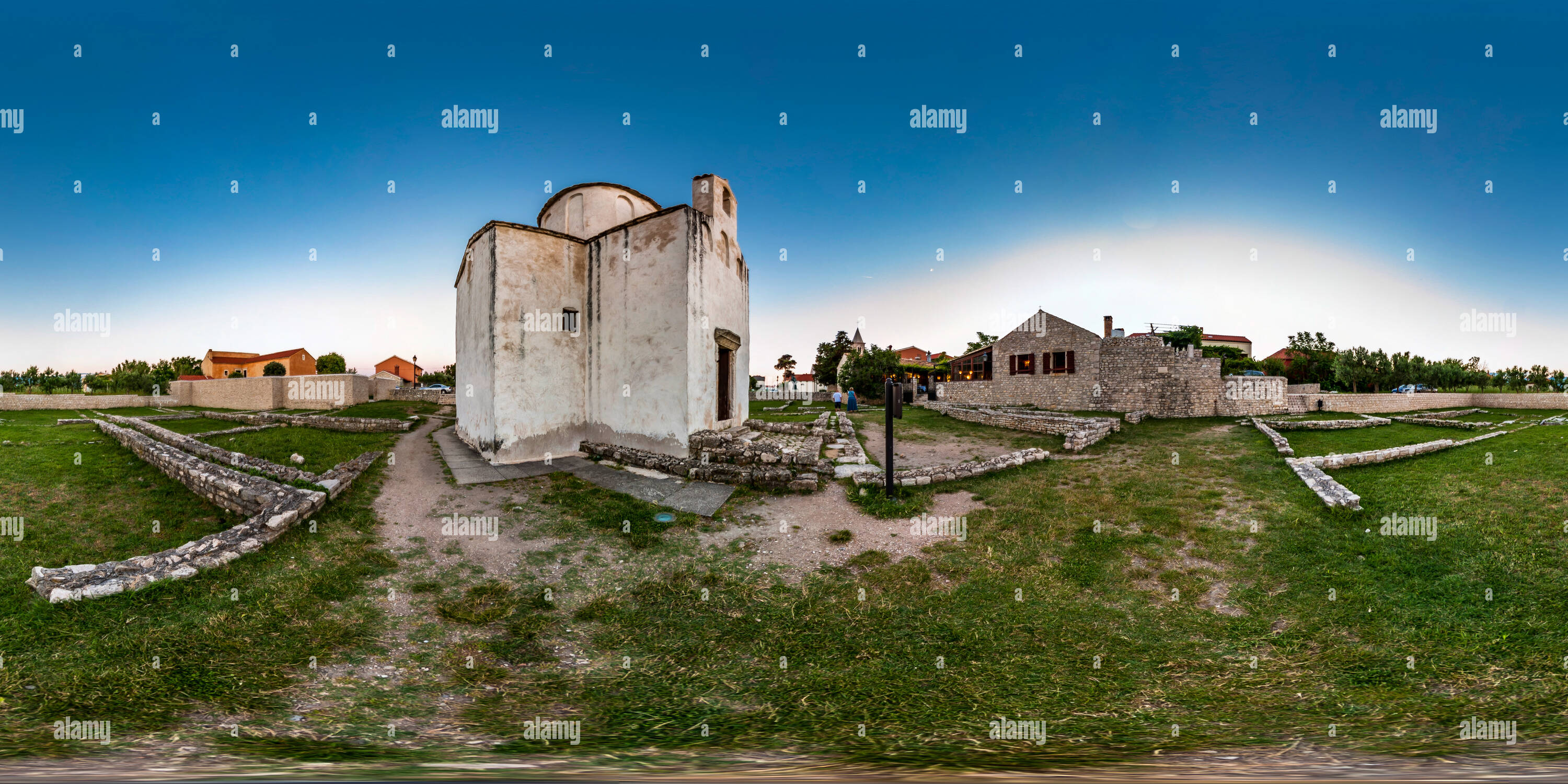 360° view of Church of the Holy Cross, Nin - Alamy