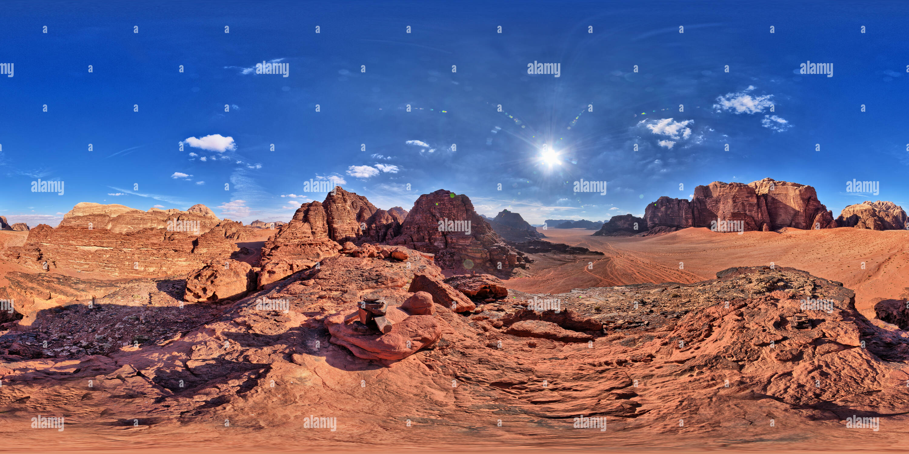 360° view of Wadi Rum Jordan From The Top - Alamy