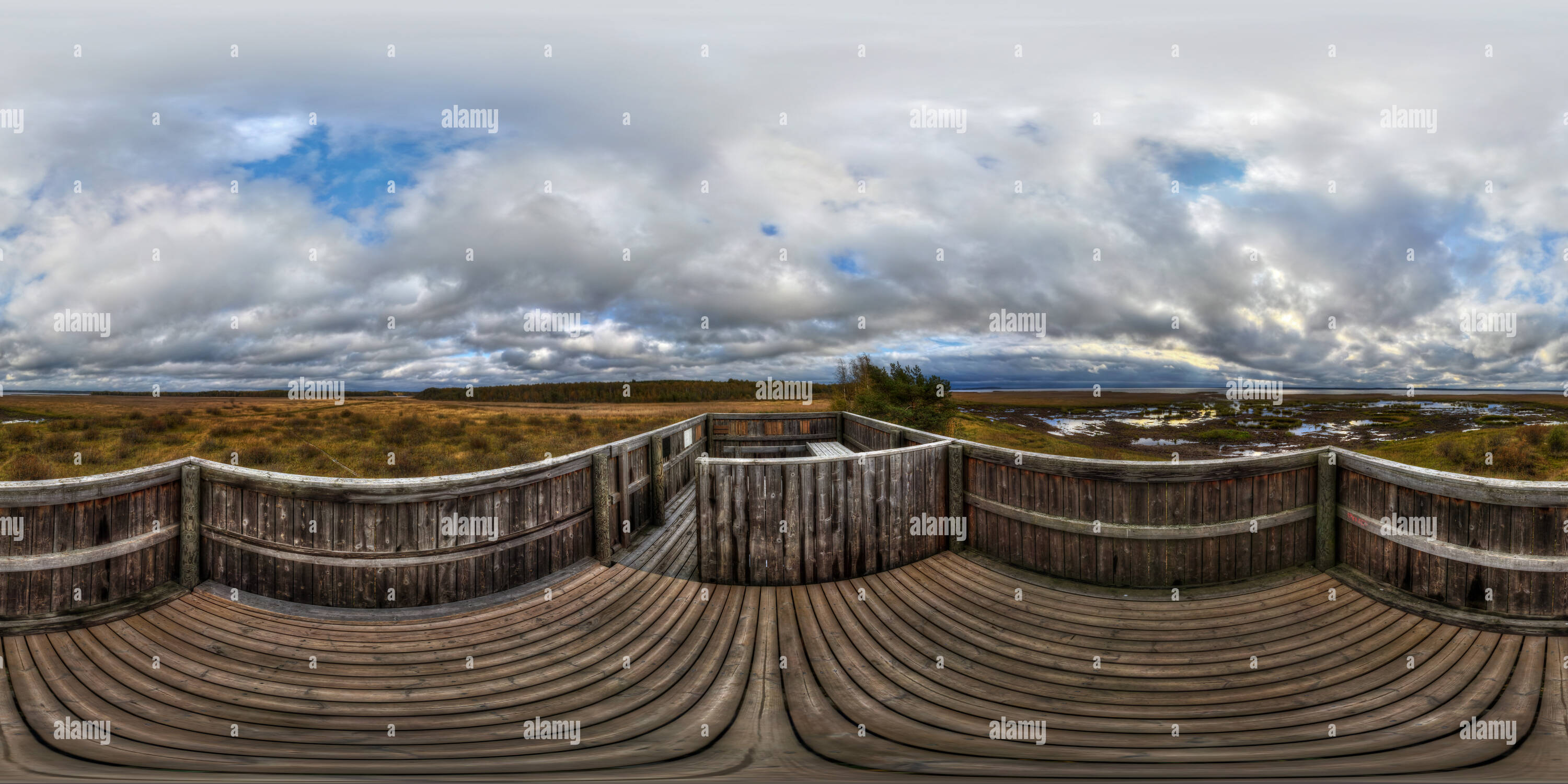 360° view of Birdwatching tower in Noljakka - Alamy