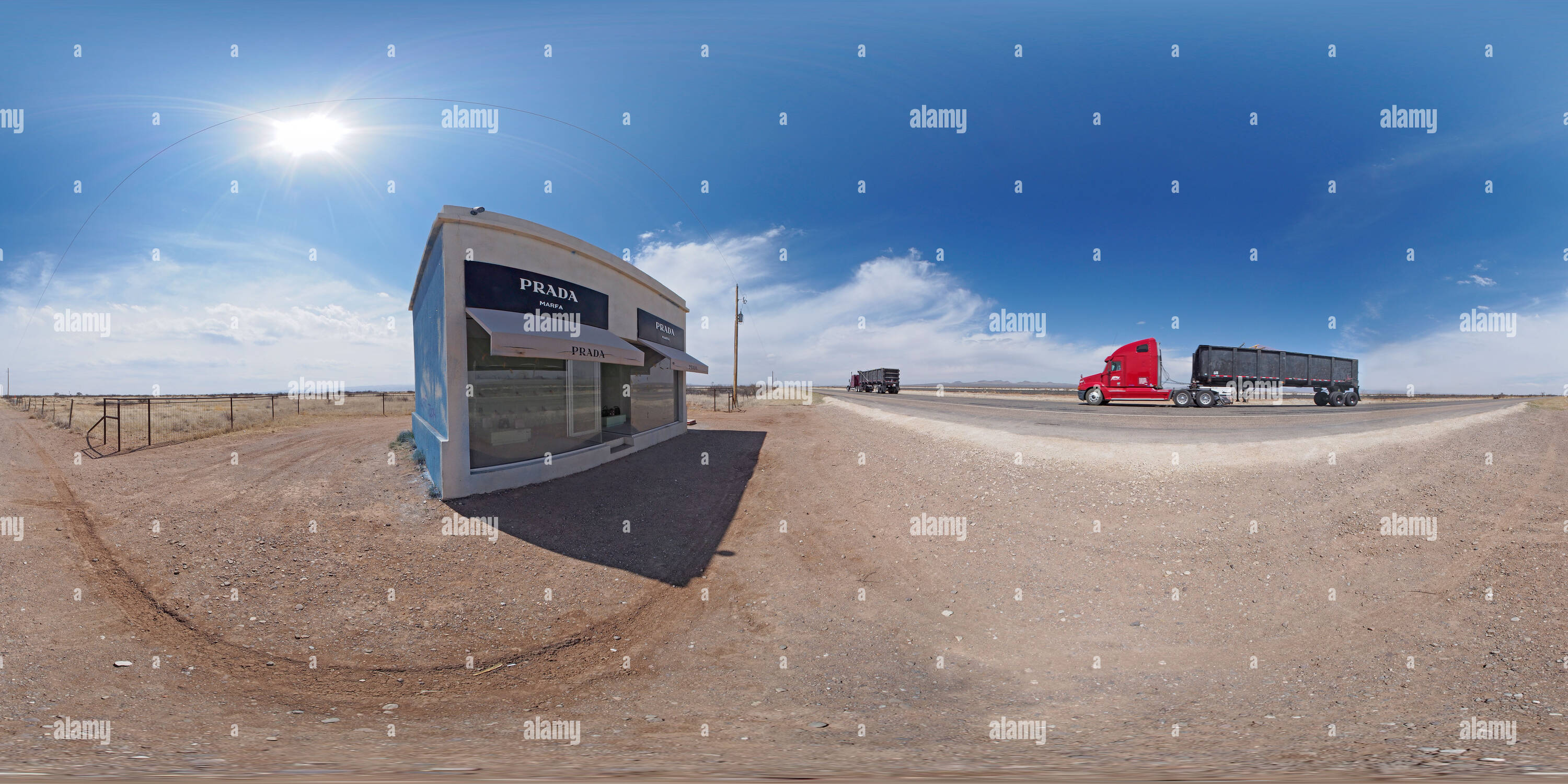 360° view of Prada Marfa art Installation - the cleaned-up front - Alamy