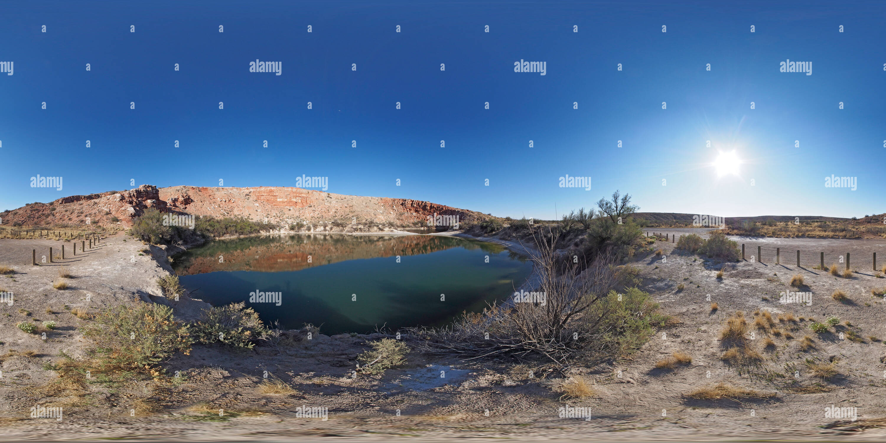 360° view of Figure Eight Lake at Bottomless Lakes - Alamy