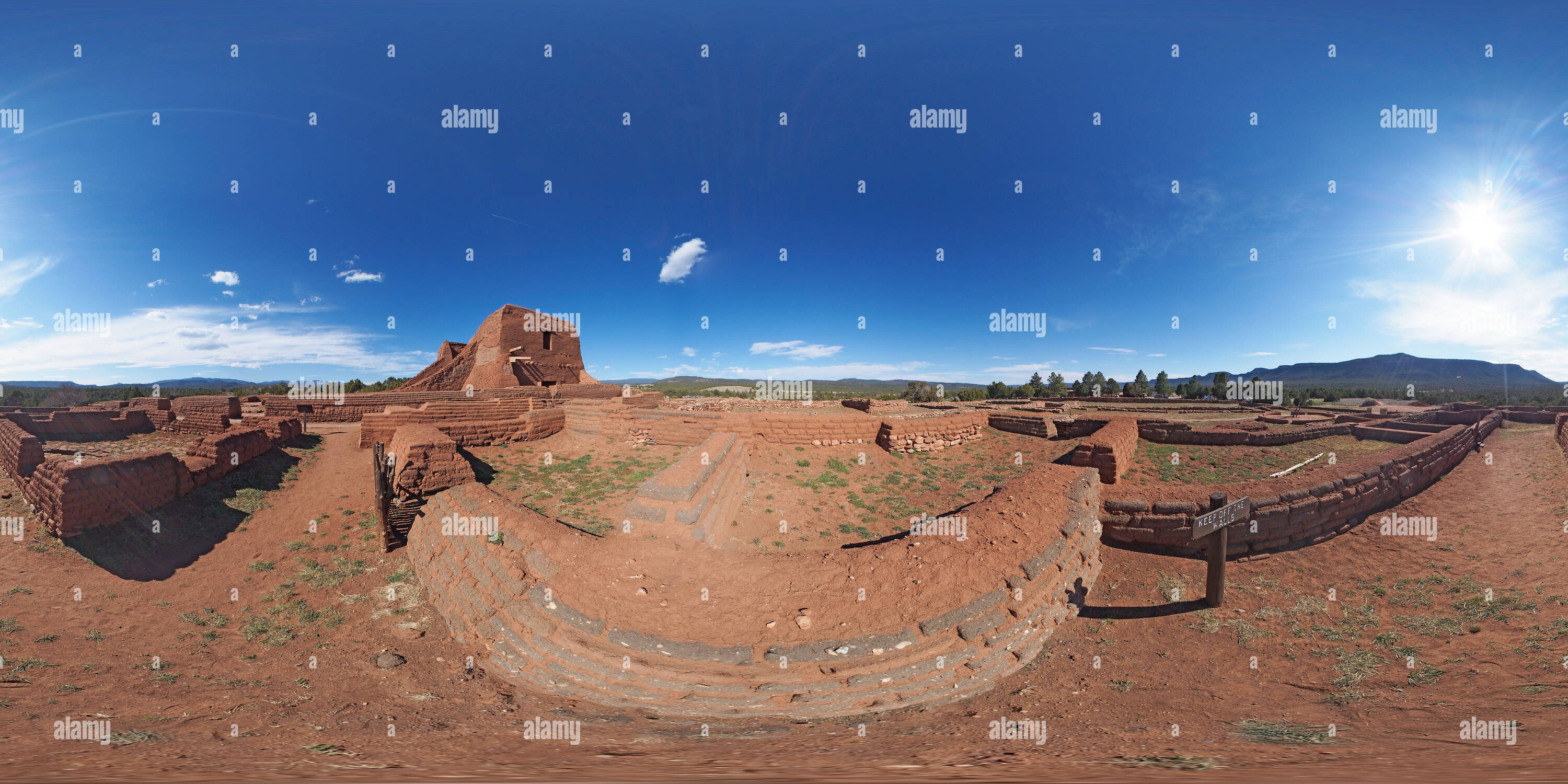 360° view of Pecos pueblo ruins - Alamy