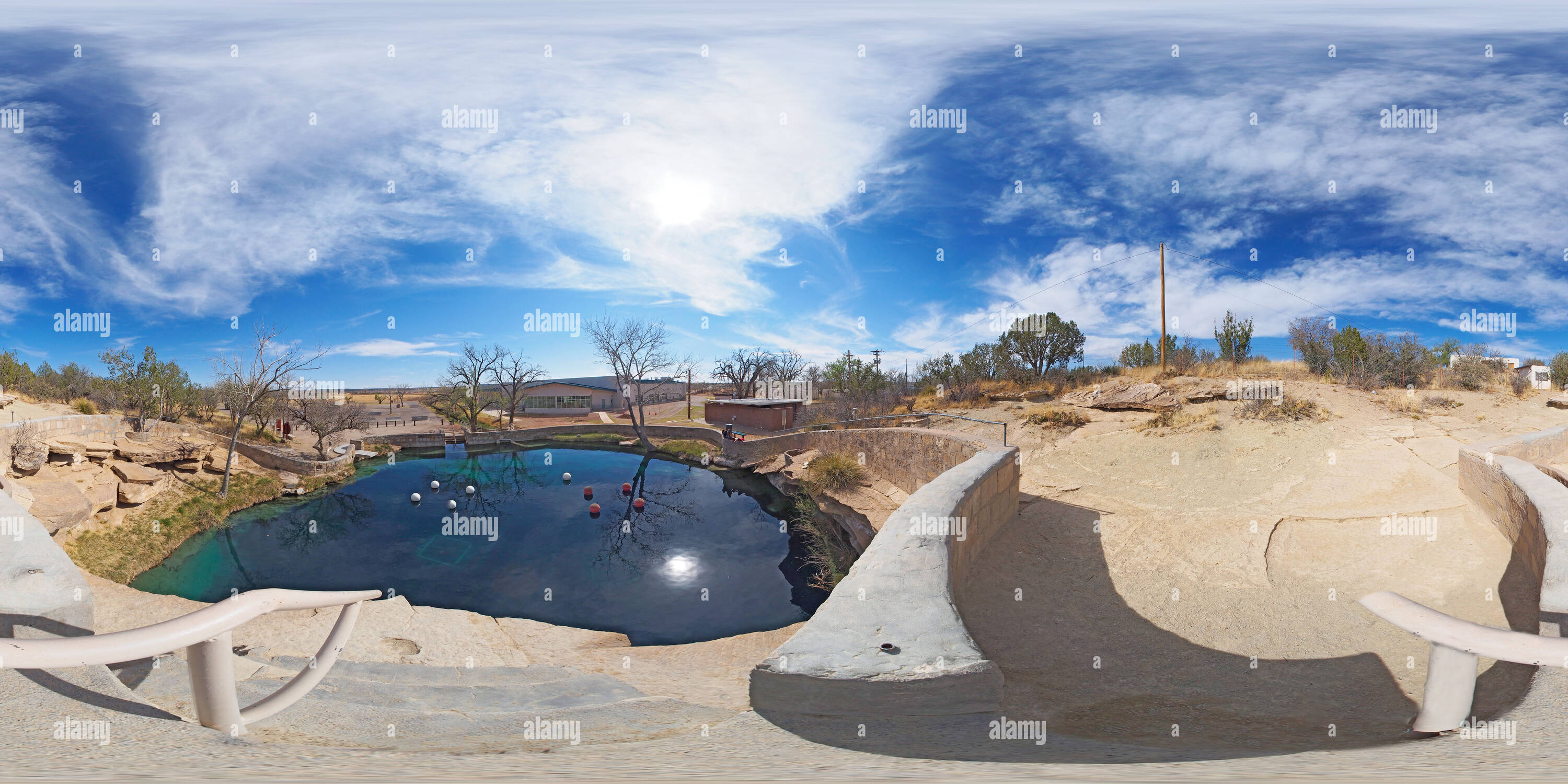 360° view of On the low cliff above the Blue Hole - Alamy