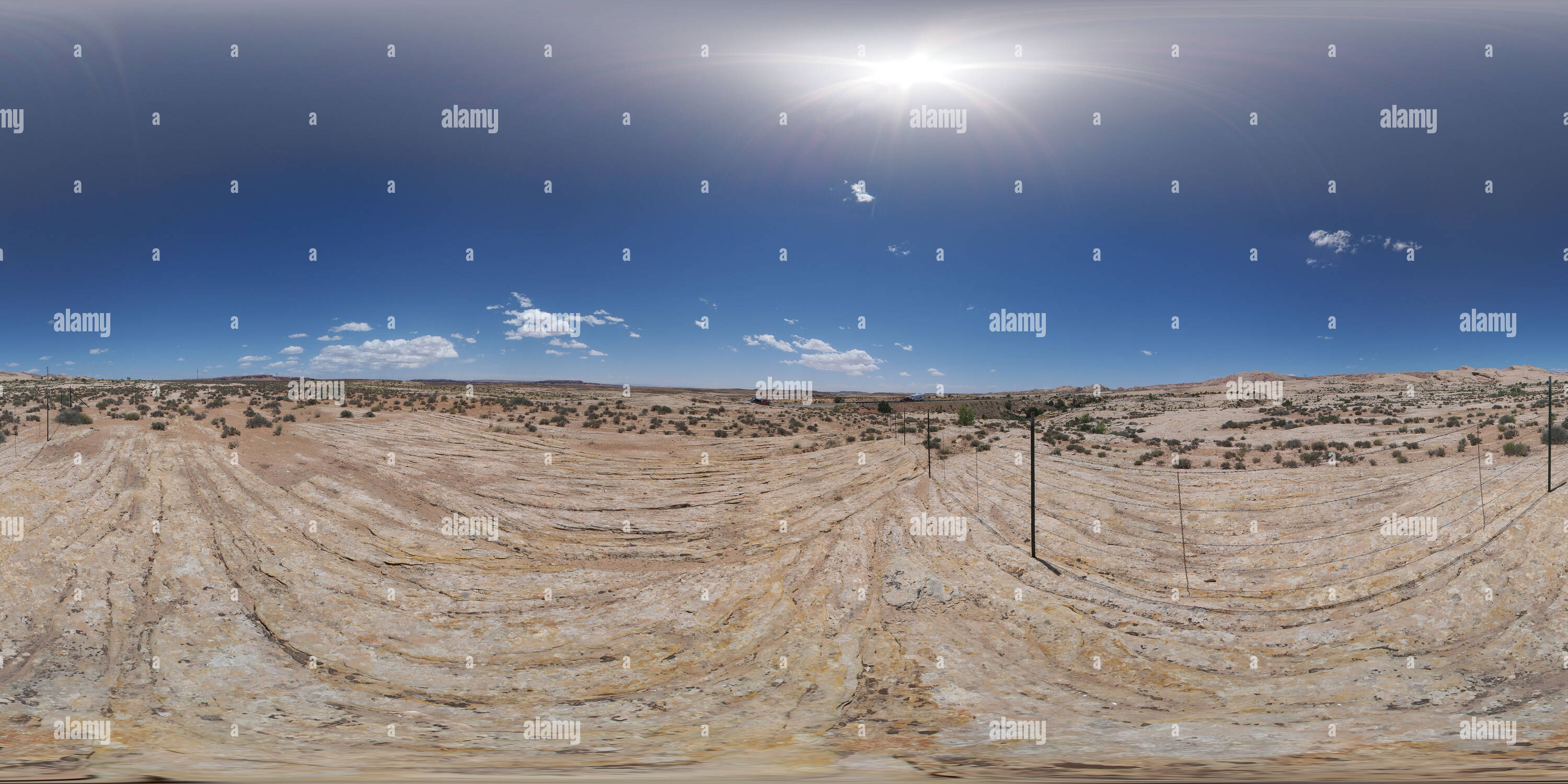 360° view of The east side of Comb Ridge is sloping and white - Alamy