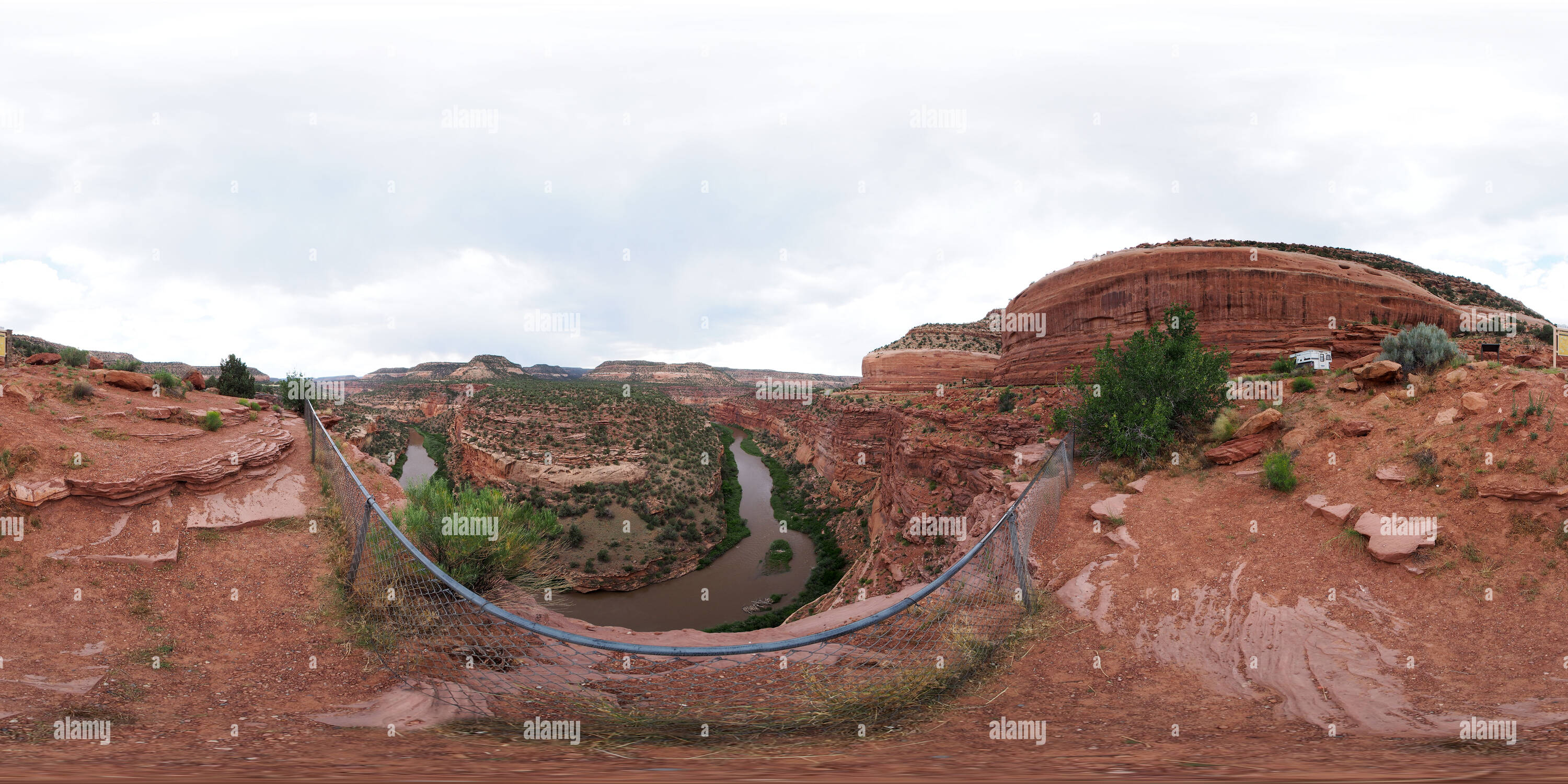 360° view of Hanging Flume overlook on the Dolores River - Alamy