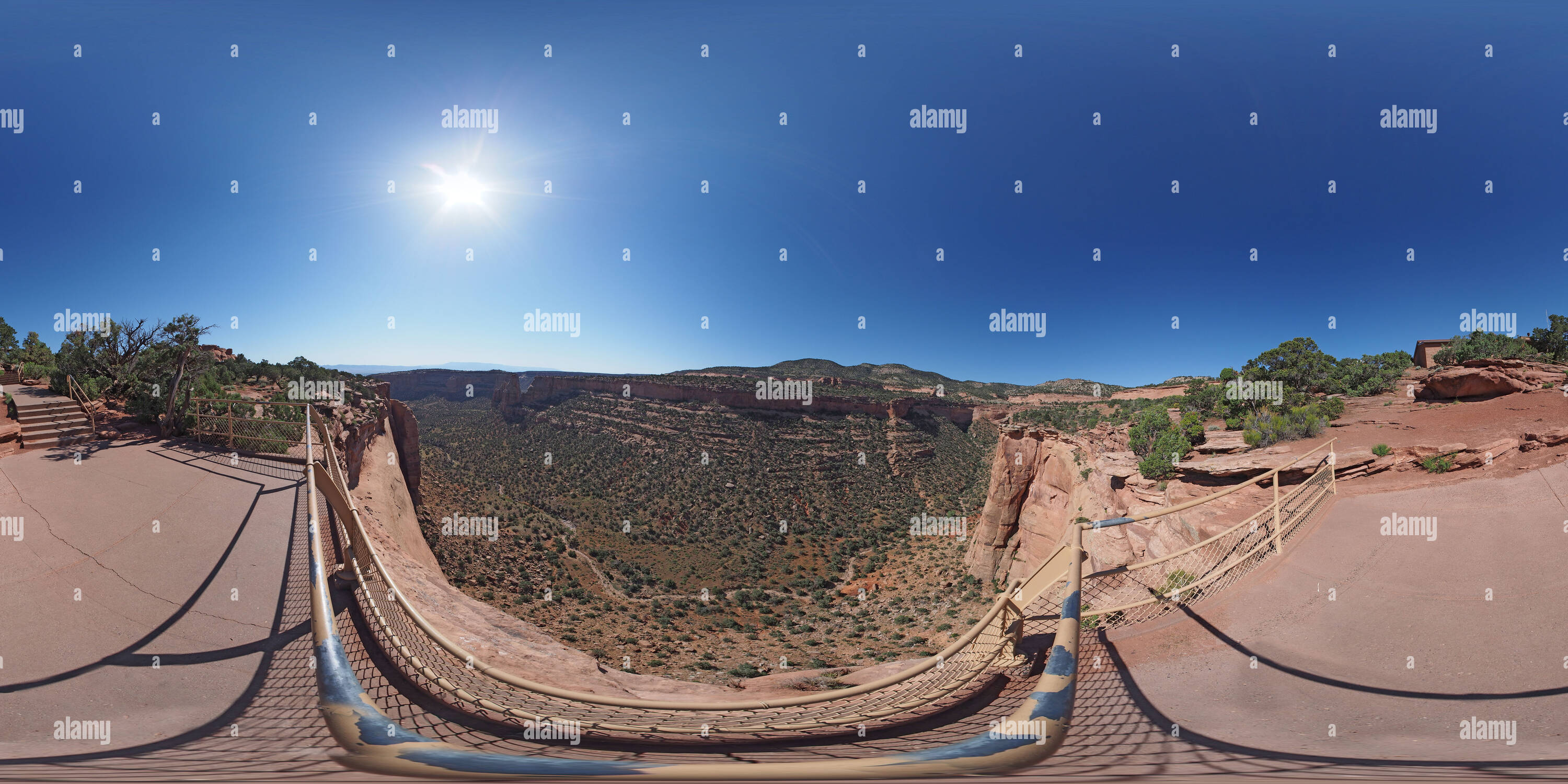 360° view of Cliff top view at the visitor center in Colorado National ...