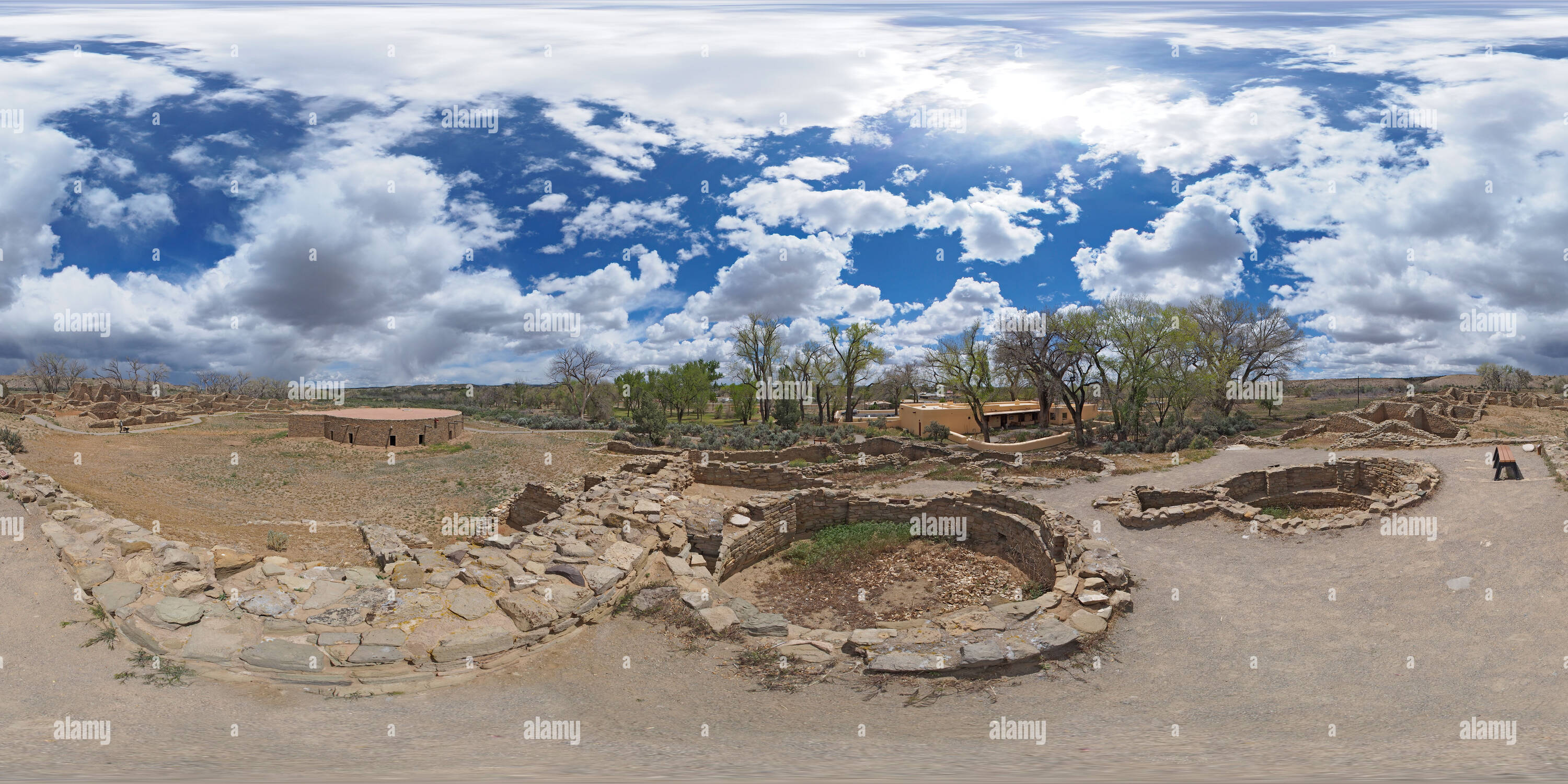 360° view of Overview of Aztec Ruin - Alamy