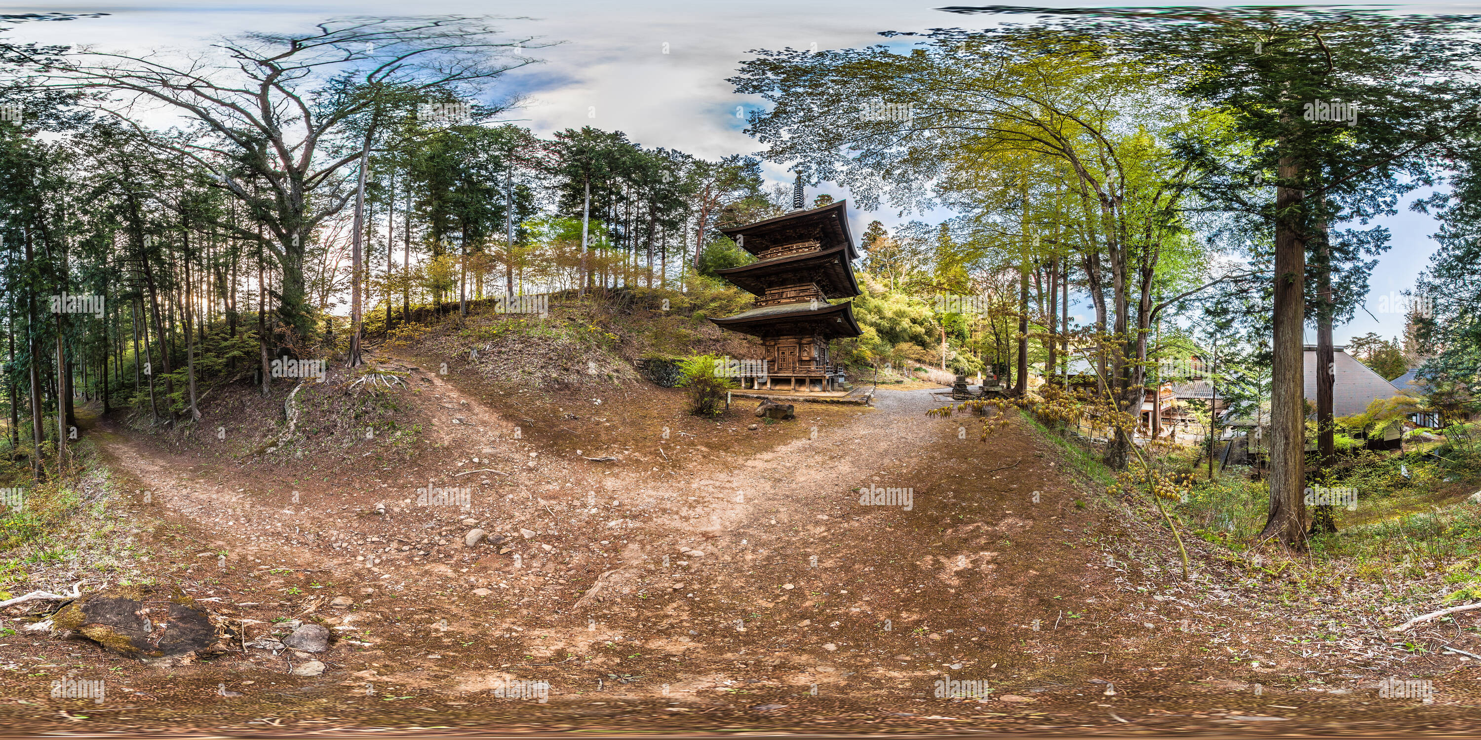 360° view of Pagoda at Teisho-ji Buddhist Temple in Saku - Japan - Alamy