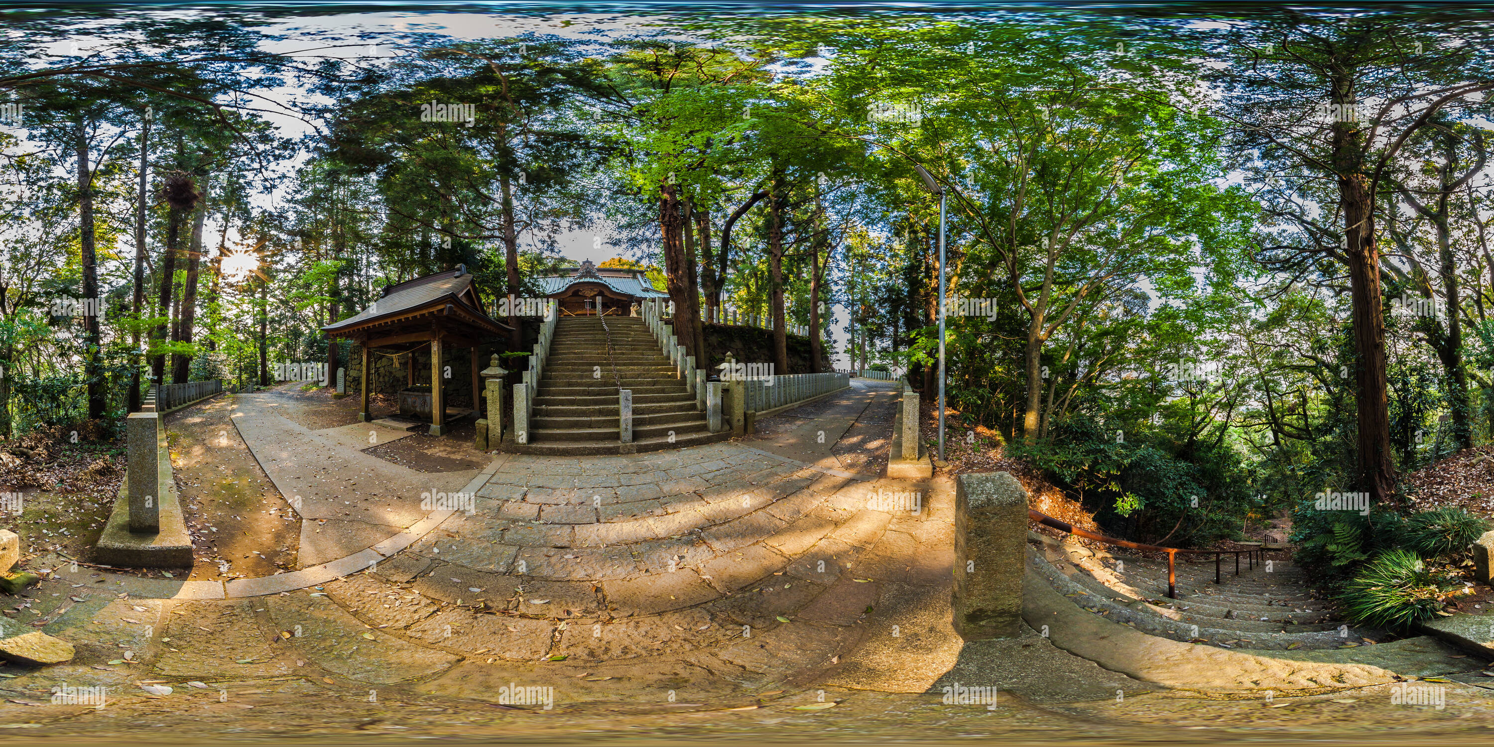 360° view of Temizuya in Atago Shrine - Mount Atago - Ibaraki - Japan ...