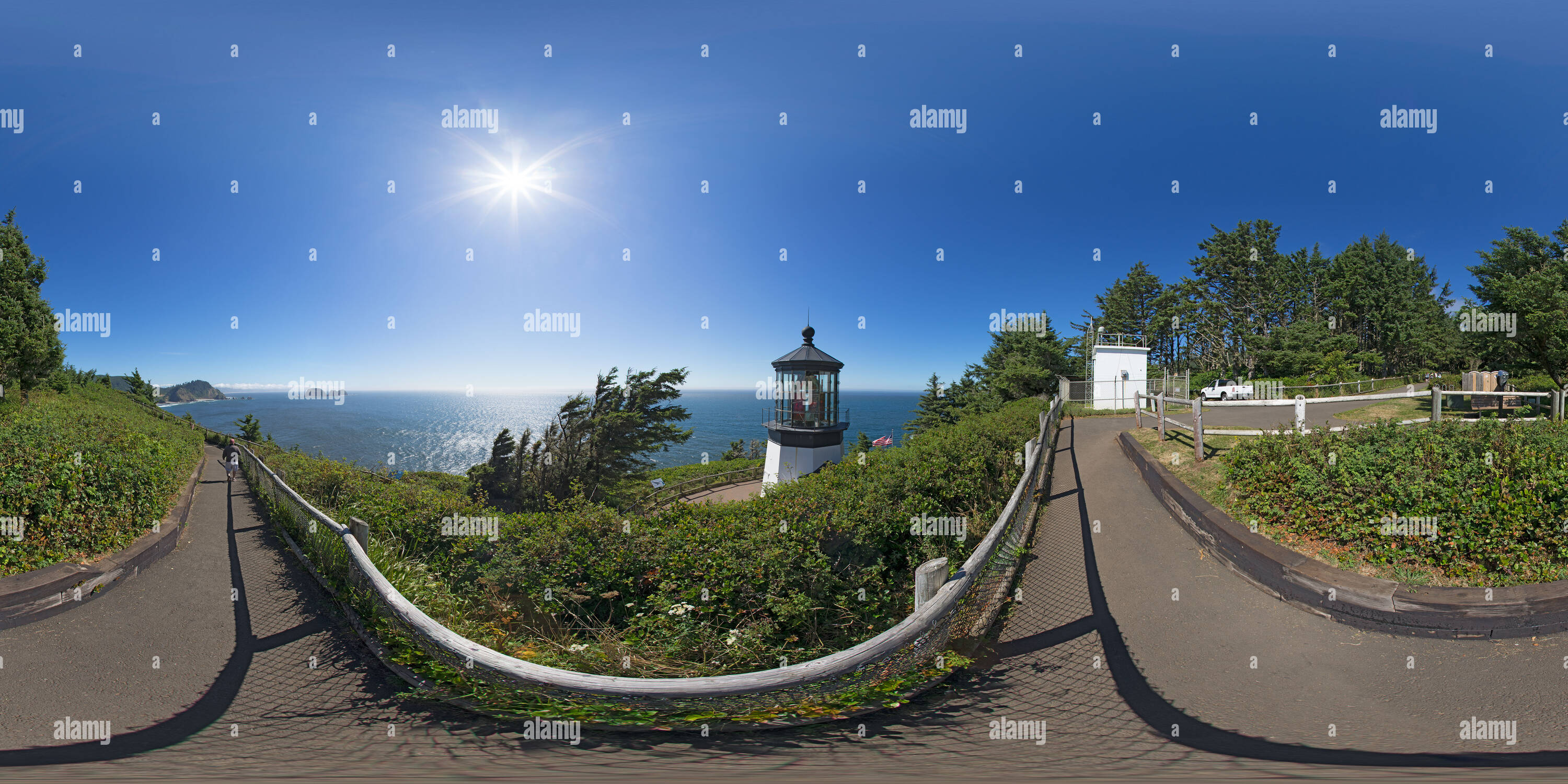 360° view of Cape Meares Lighthouse, shortest on the Oregon Coast - Alamy