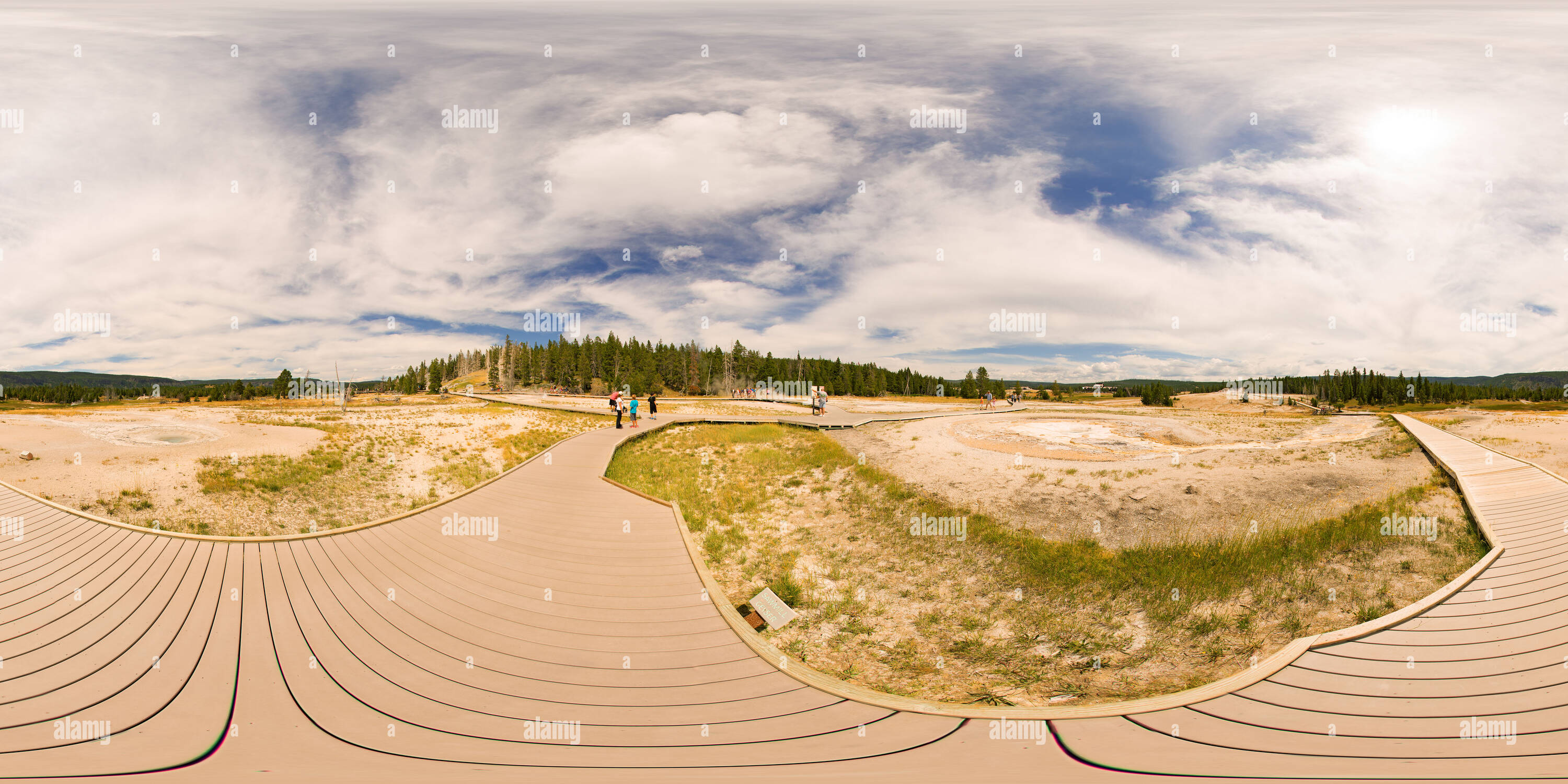 360° view of Sawmill Geyser on Geyser Hill - Alamy