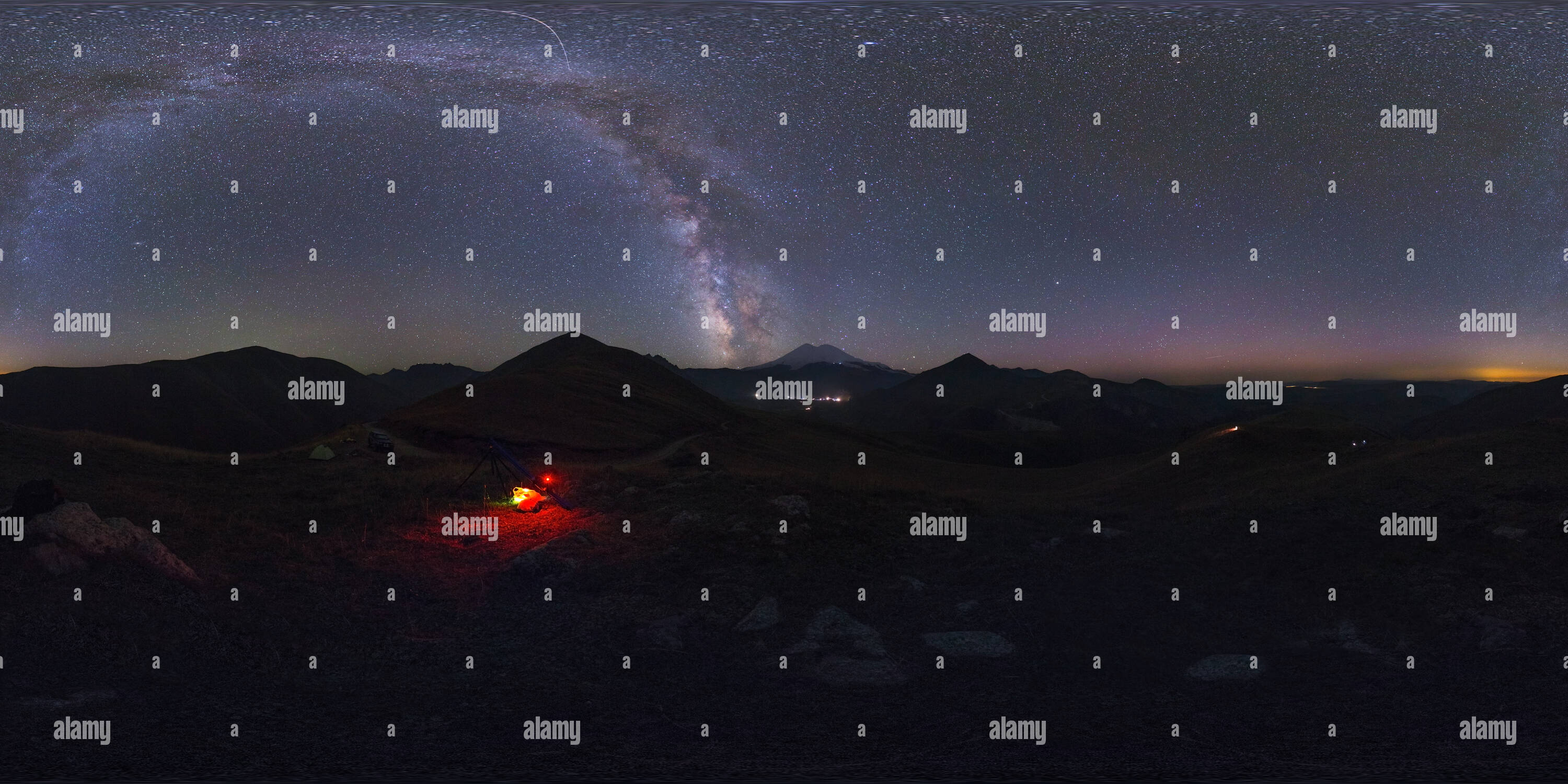 360° view of Starry night in Dzhyly-Su - Alamy