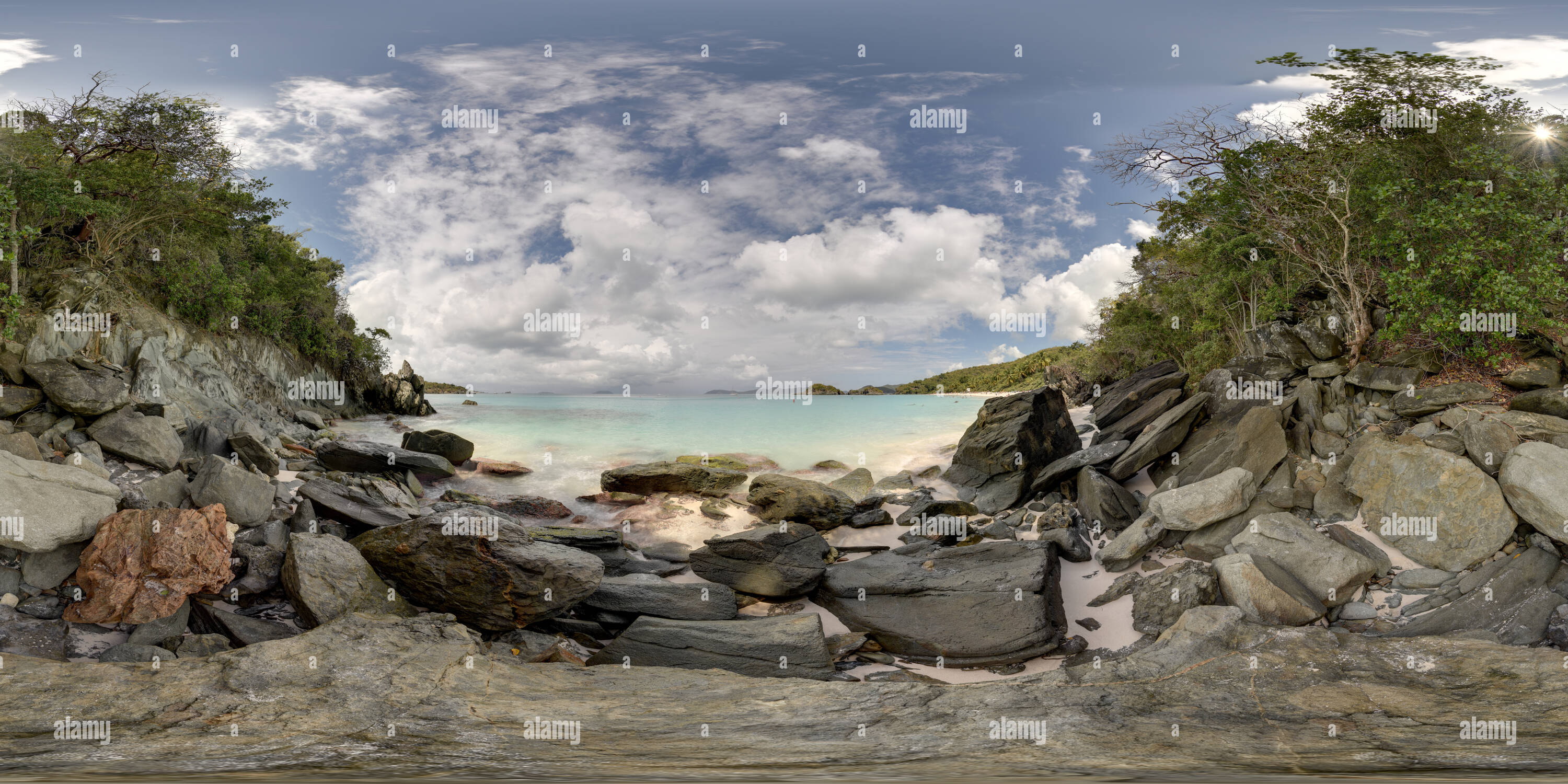 360° view of Trunk Bay Two - Alamy